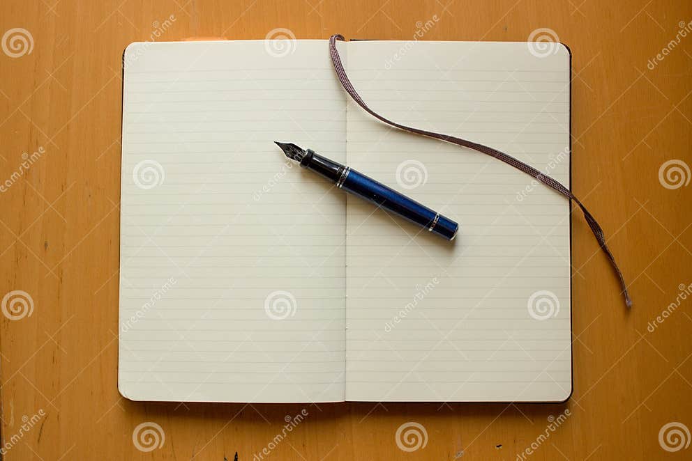 Pen on the notebook stock image. Image of diary, workplace - 46582941