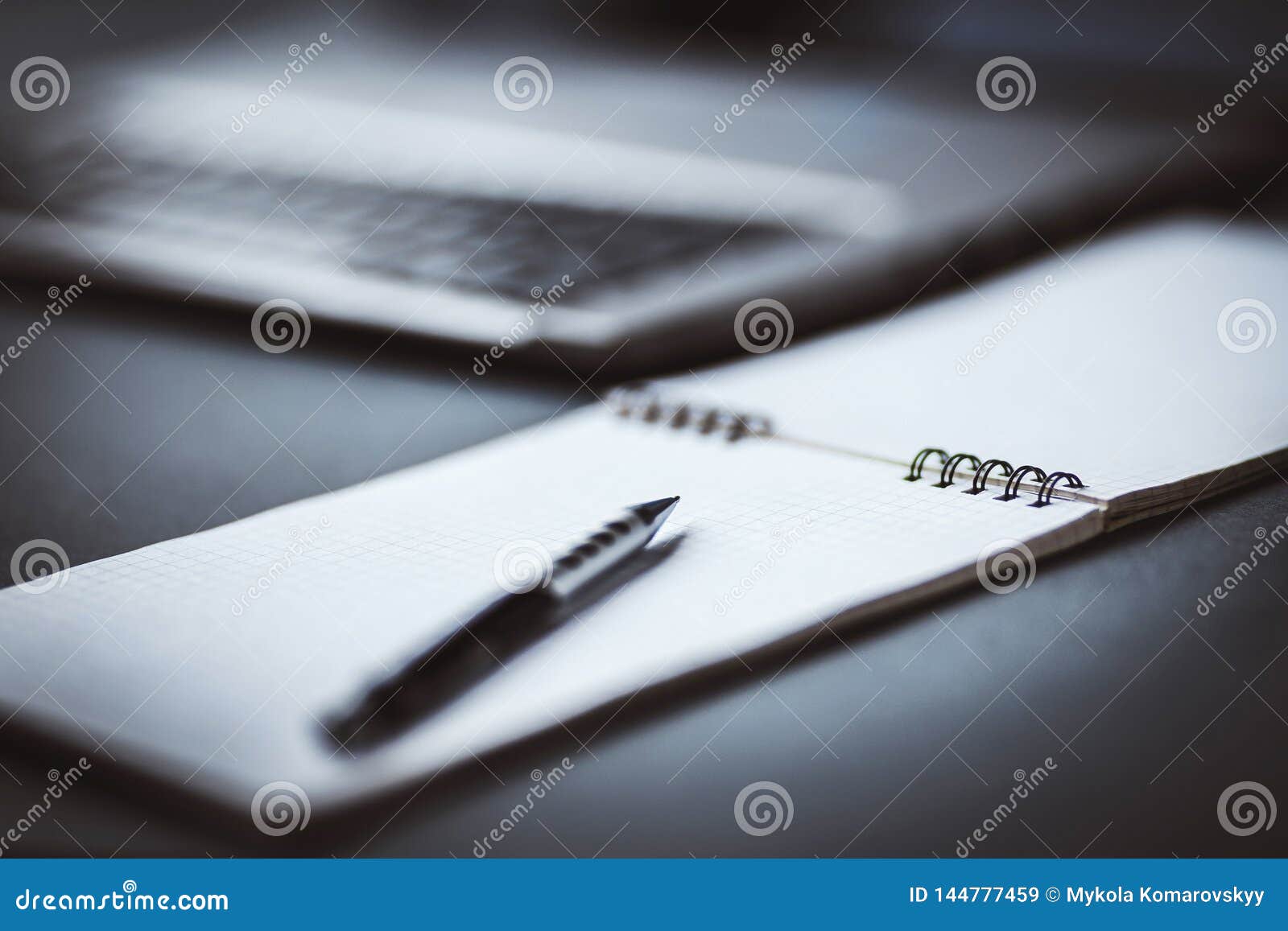 Pen on the notepad stock image. Image of notepad, homework - 144777459