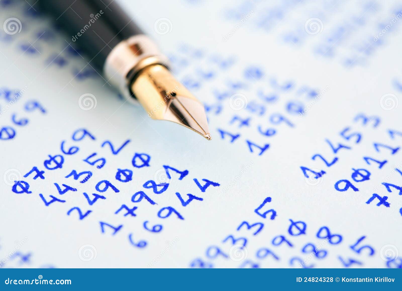Pen and Numbers stock photo. Image of text, paper, message - 24824328