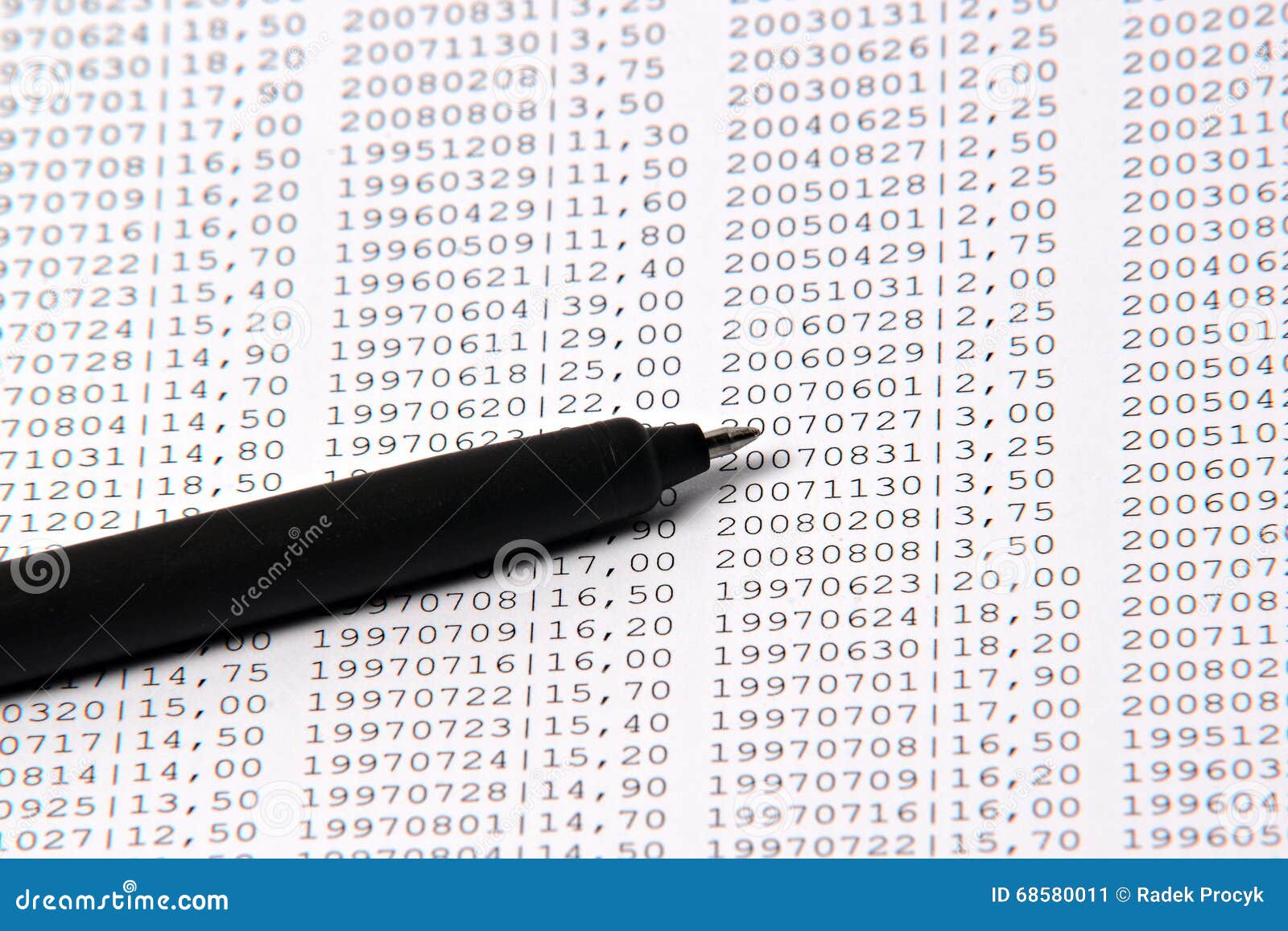 Pen with numbers stock image. Image of accounting, form - 68580011