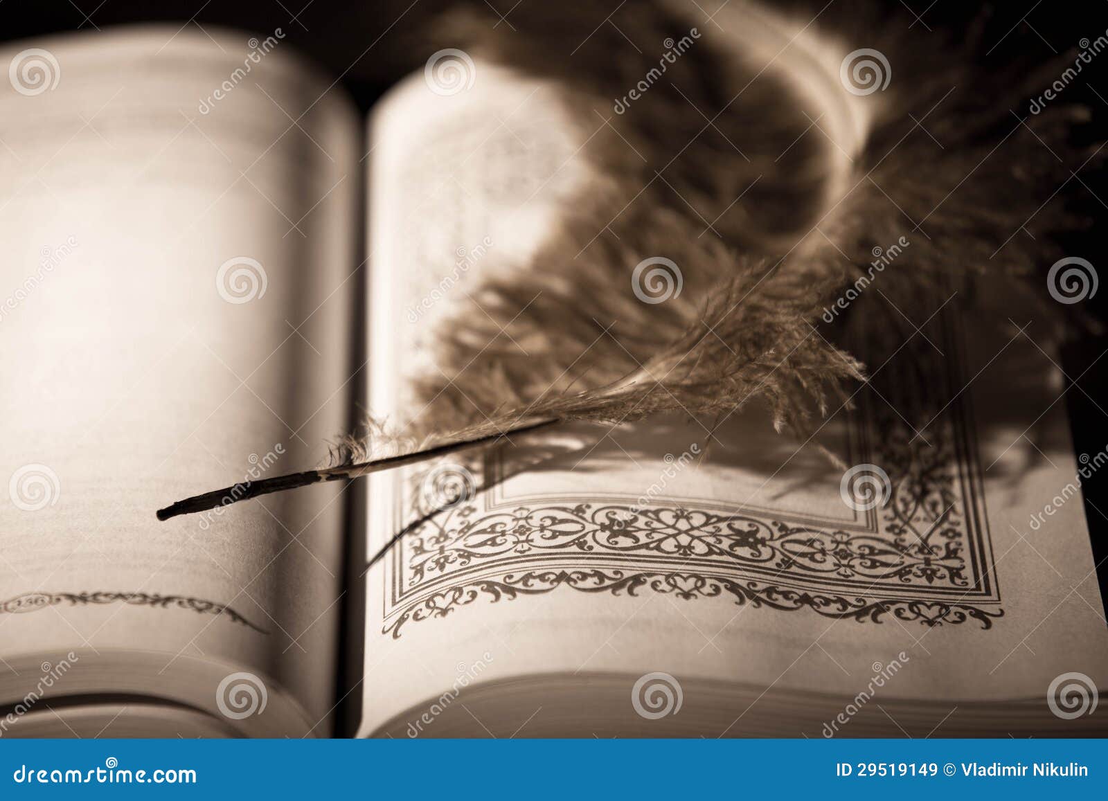 Pen on old book. stock image. Image of grungy, background - 29519149
