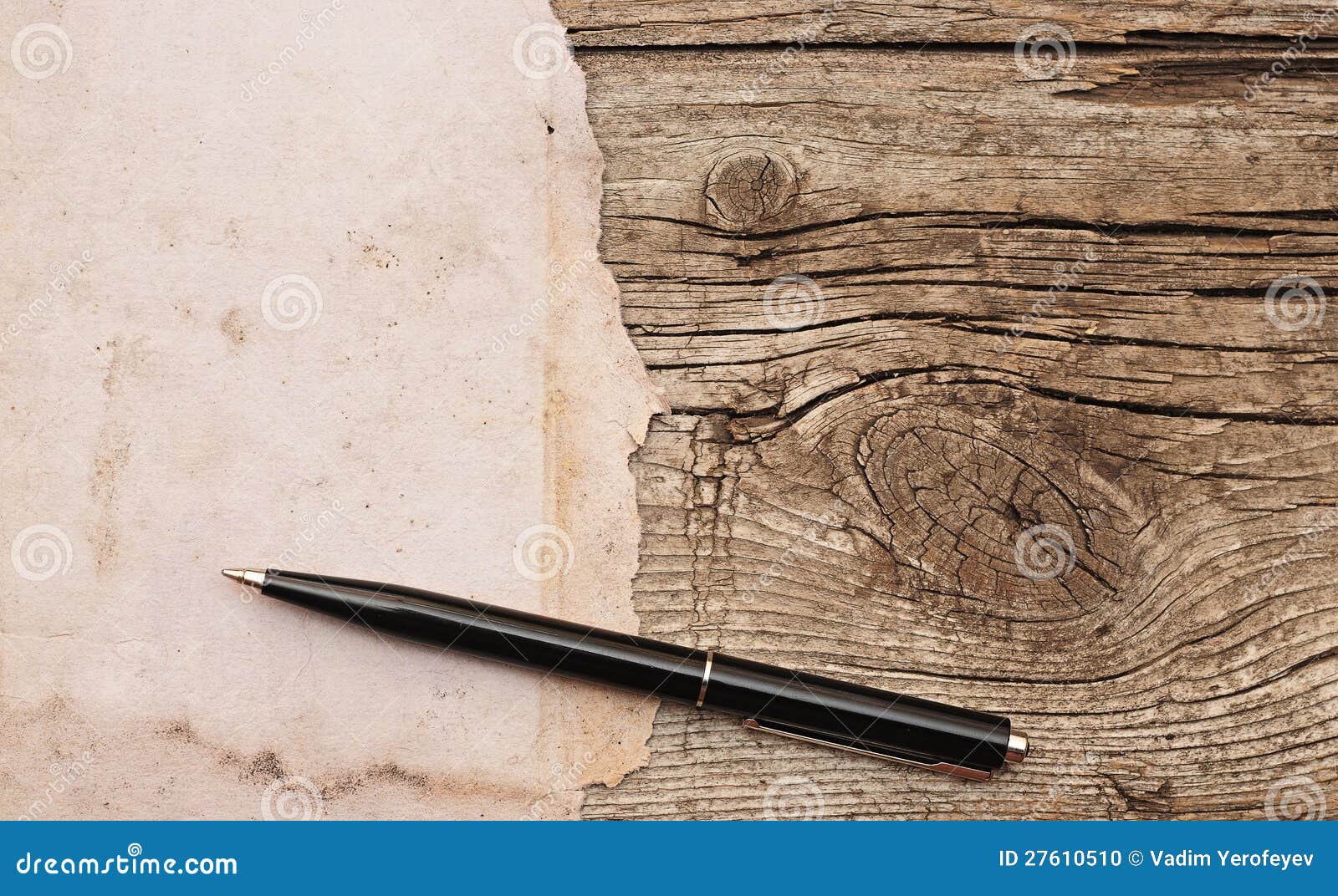 Pen on old paper stock photo. Image of aged, page, classic - 27610510