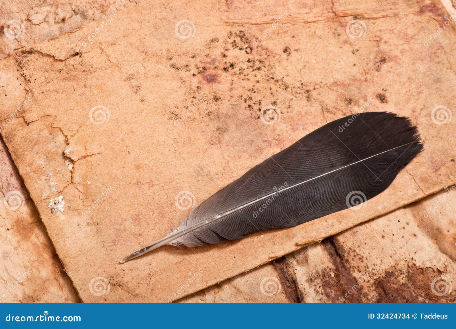 Pen and old paper stock photo. Image of aged, document - 32424734