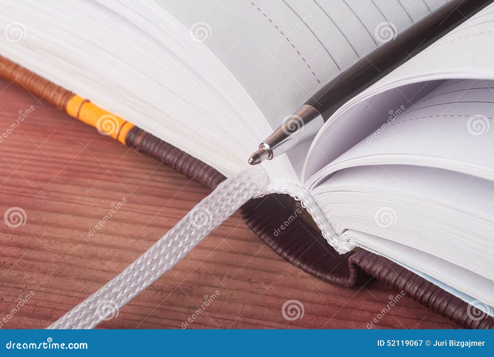 Pen and open daily log stock image. Image of plan, horizontal - 52119067