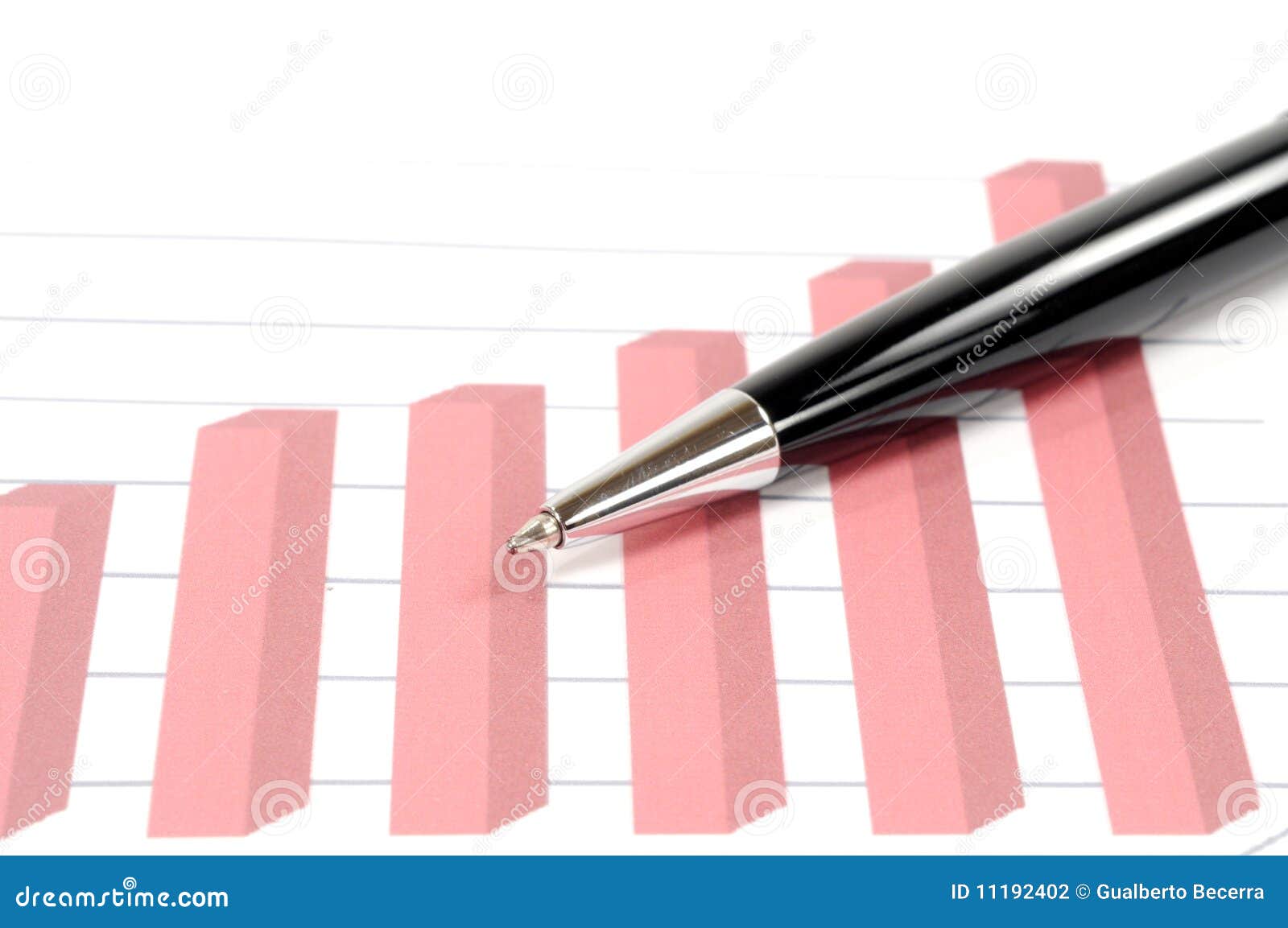 Pen over graph stock photo. Image of diagram, chart, graphic - 11192402