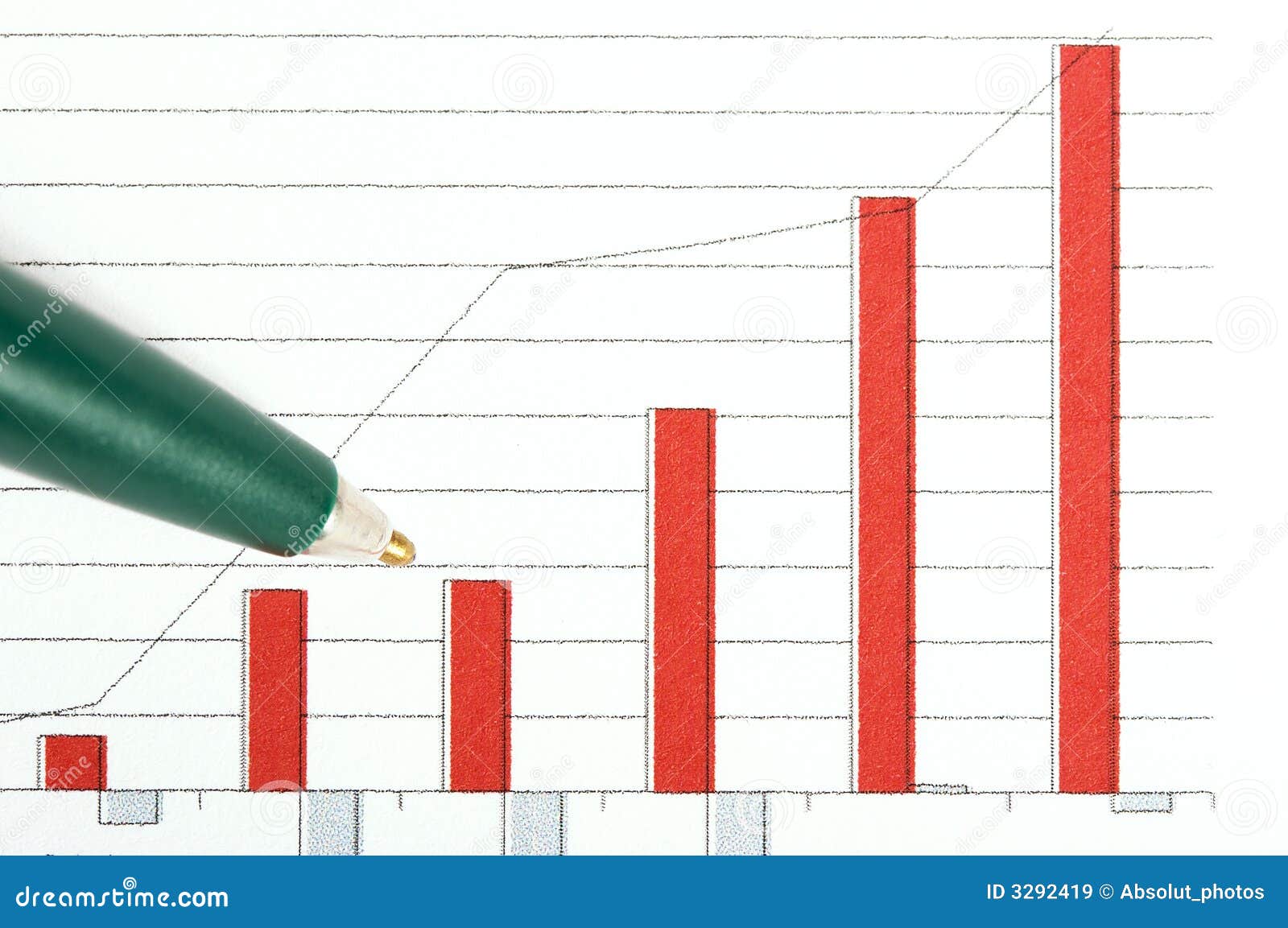 Pen over graph stock image. Image of business, figures - 3292419