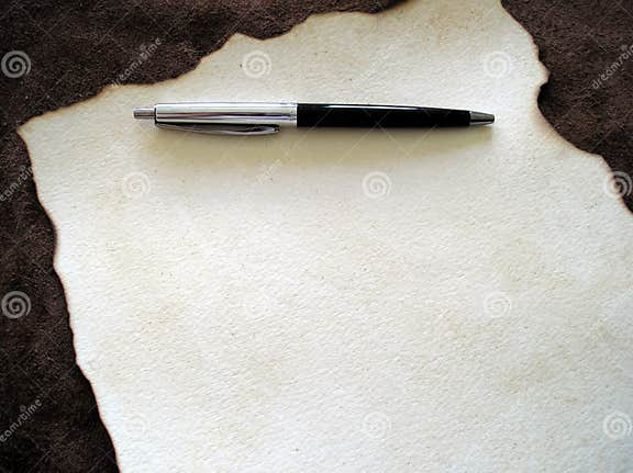 Pen and Paper 1 stock image. Image of stained, story, mail - 1352775