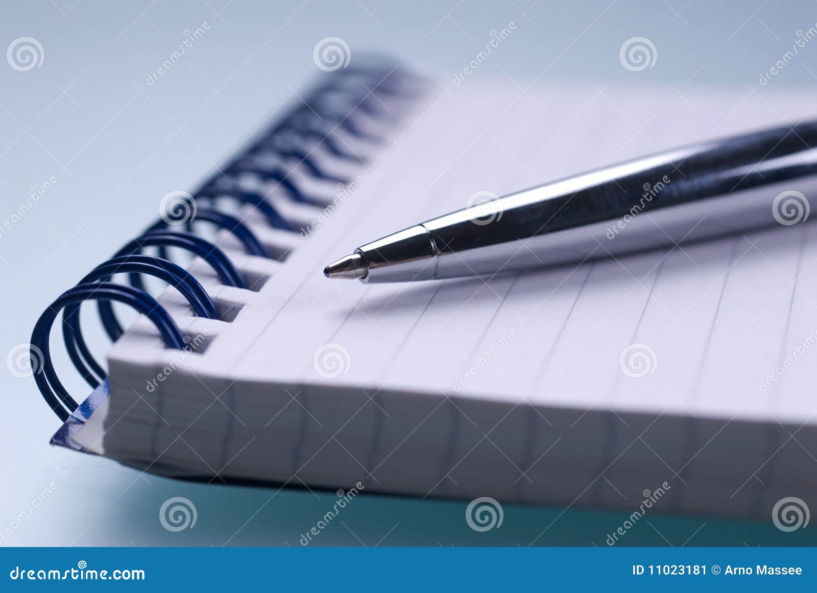 Pen and paper stock image. Image of white, spiral, empty - 11023181