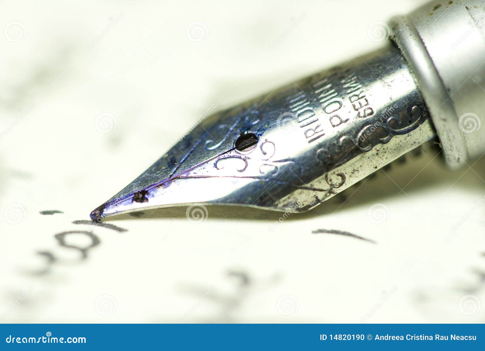 Pen on paper stock photo. Image of paper, calligraphy - 14820190