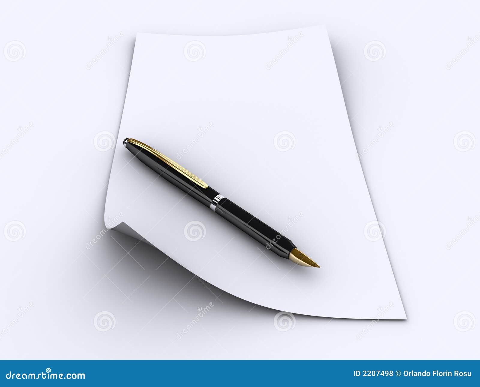Pen on paper stock photo. Image of paper, white, sheet - 2207498