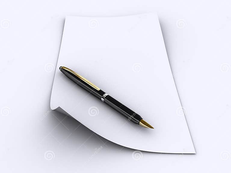 Pen on paper stock photo. Image of paper, white, sheet - 2207498