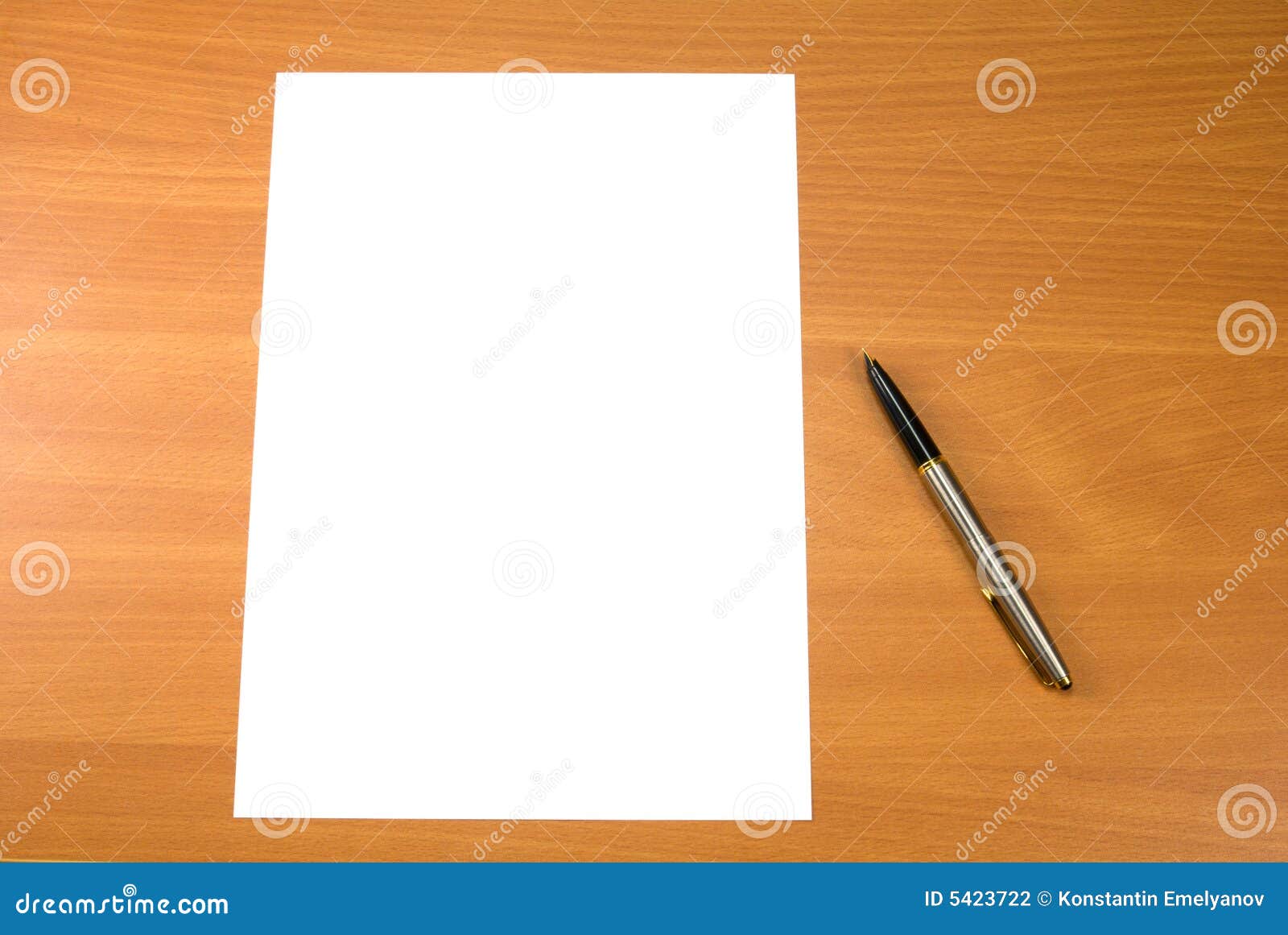 Pen and paper stock photo. Image of handwriting, blank - 5423722