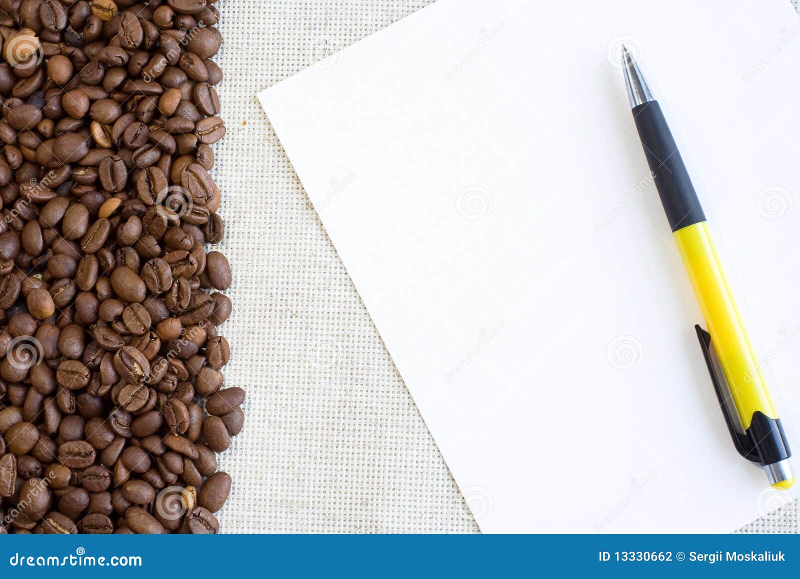 Pen at Paper Sheet with Coffee Stock Photo - Image of macro, heap: 13330662