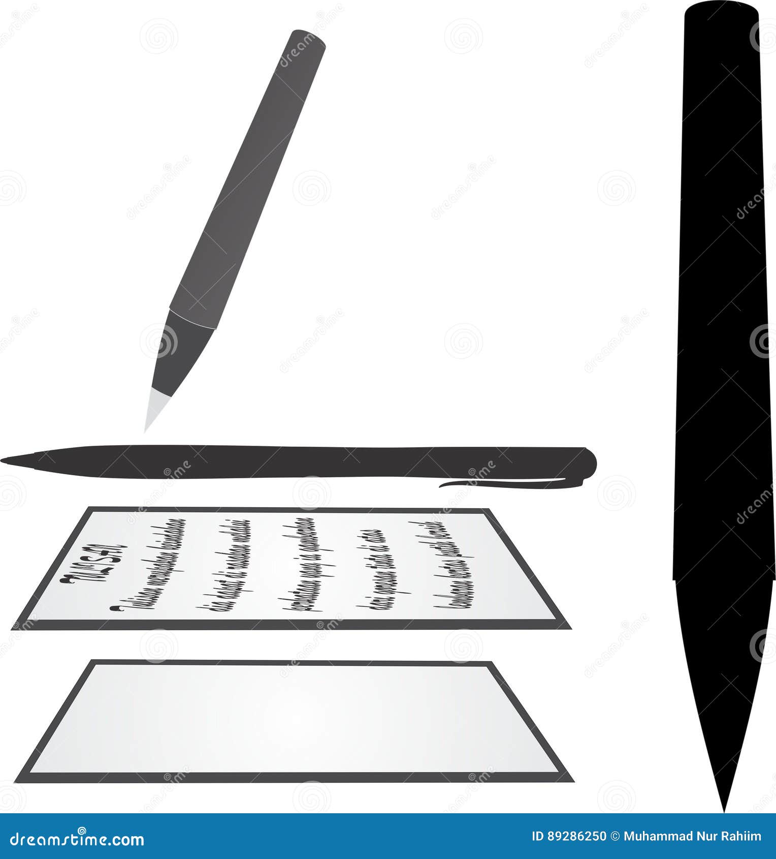 Pen paper stock illustration. Illustration of design - 89286250