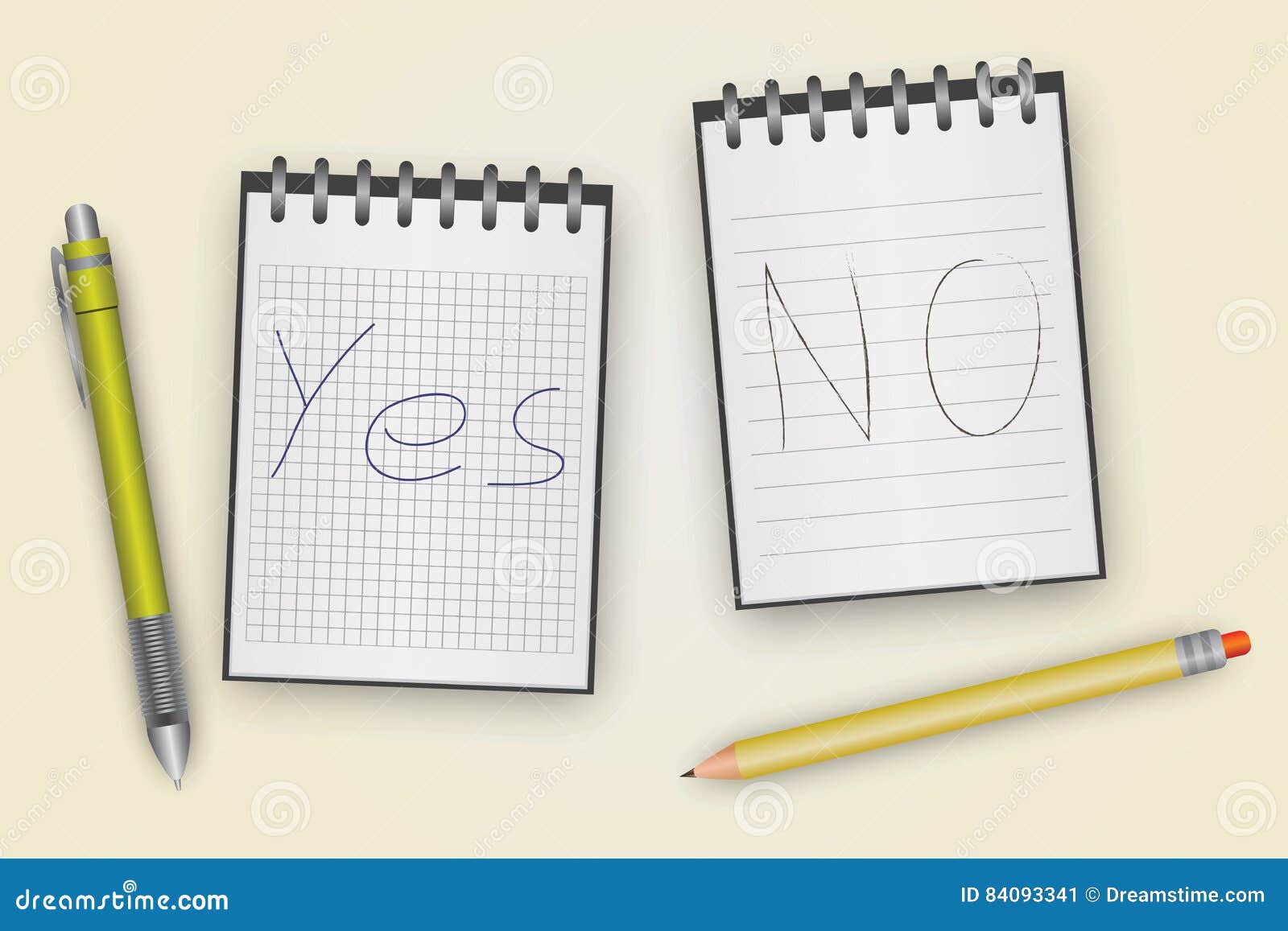 Pen Pencil Notepad stock vector. Illustration of couple - 84093341