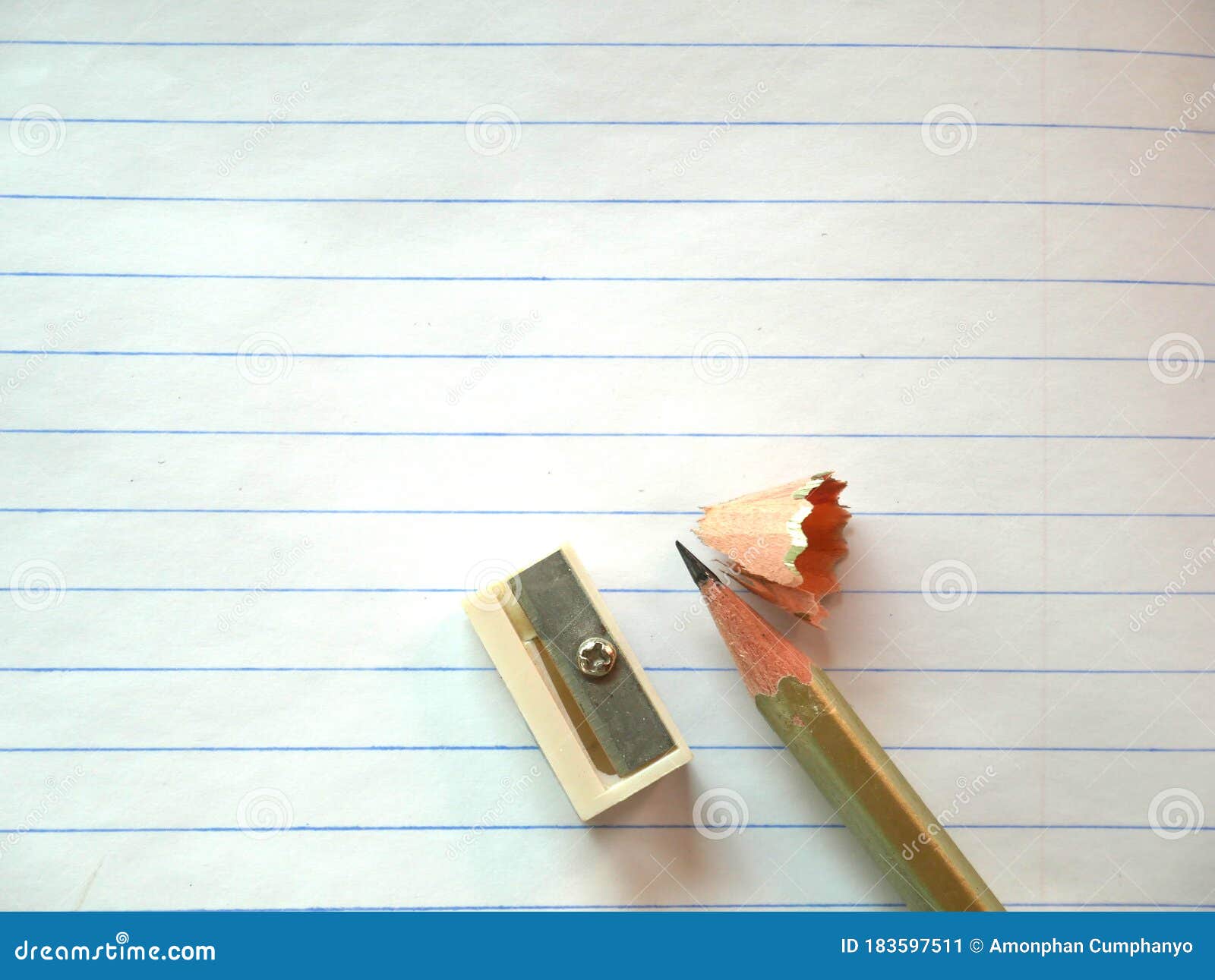 Pen And Pencil And Paper Sheet On A Table , Concept Recycle Paper Stock ...