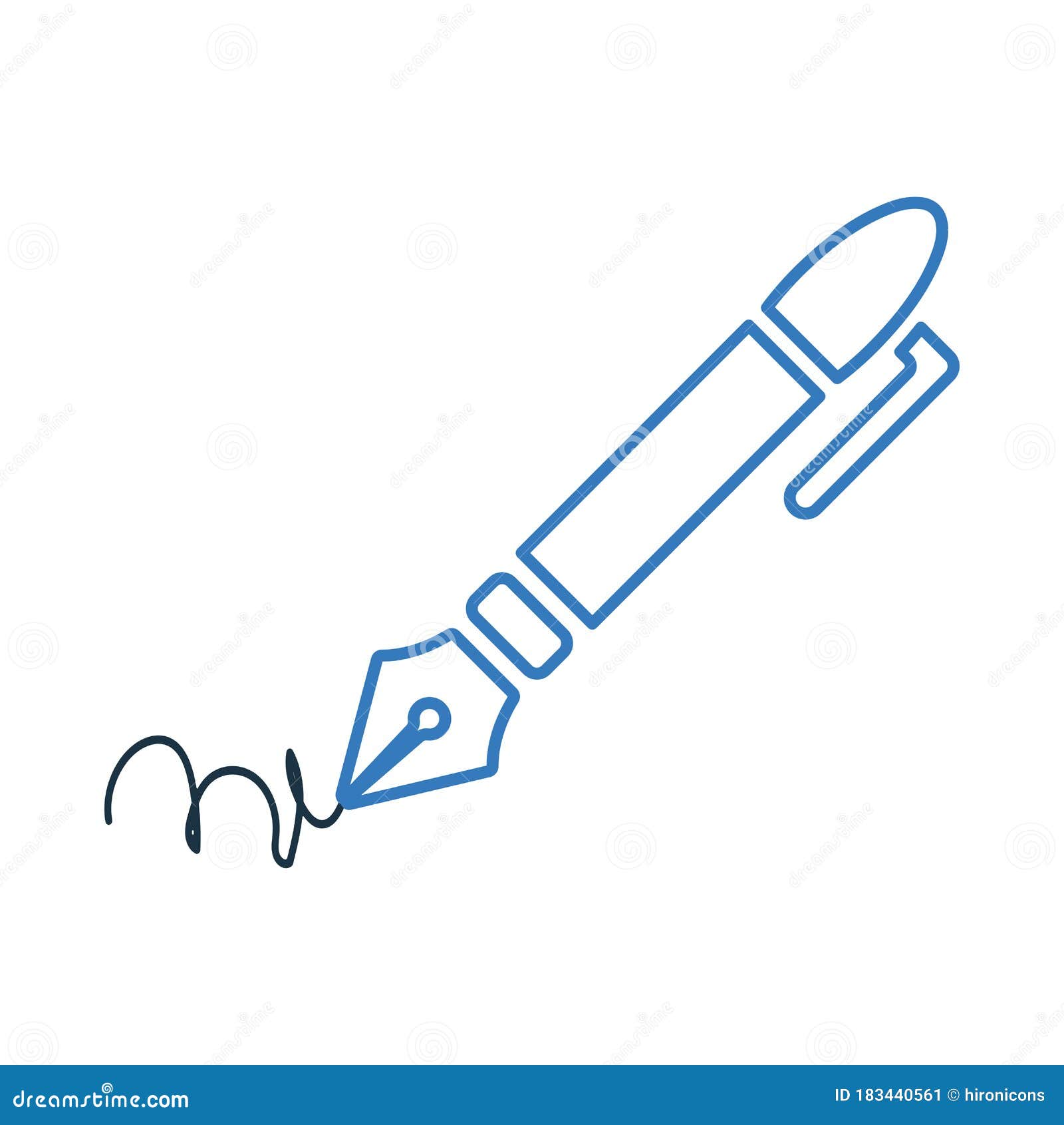 Pen, Pencil, Write, Writing Outline Icon Stock Vector - Illustration of ...