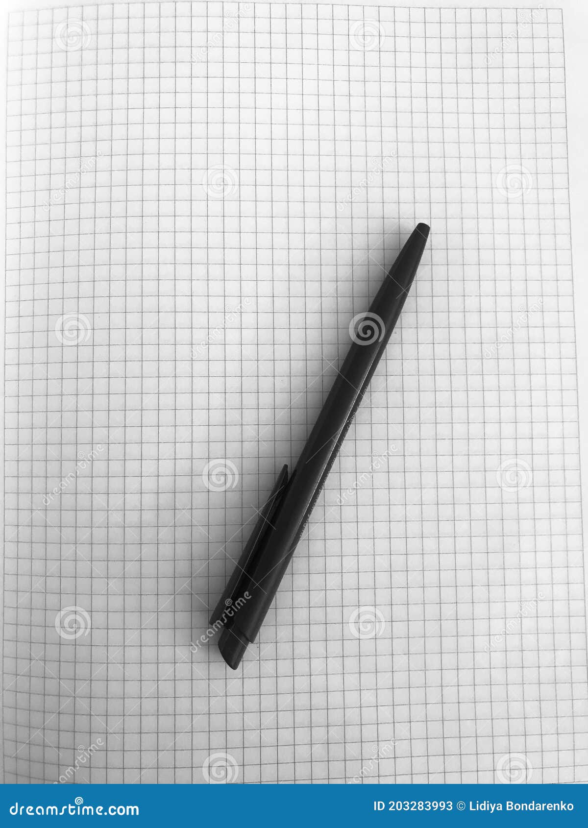 Pen on a Piece of Paper in a Cage Stock Image - Image of sketch, brand ...