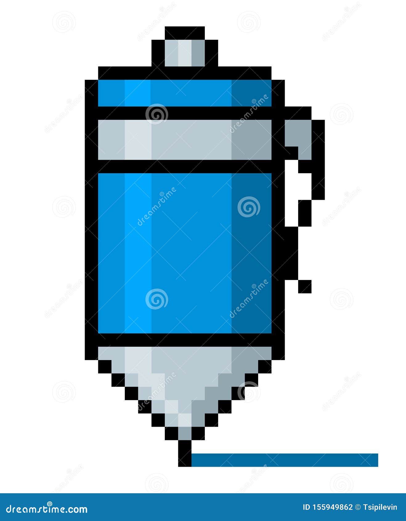 Pen Pixel Art on White Background Stock Illustration - Illustration of ...