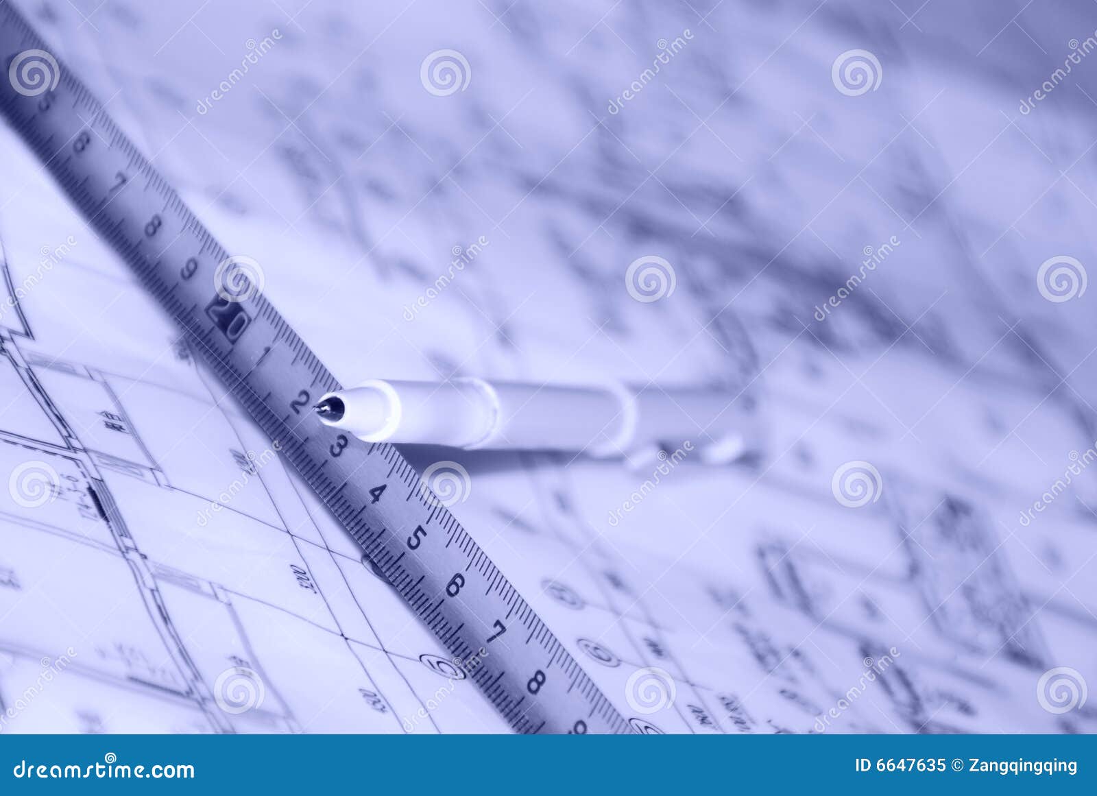 Pen and plan stock image. Image of drafting, draft, contact - 6647635