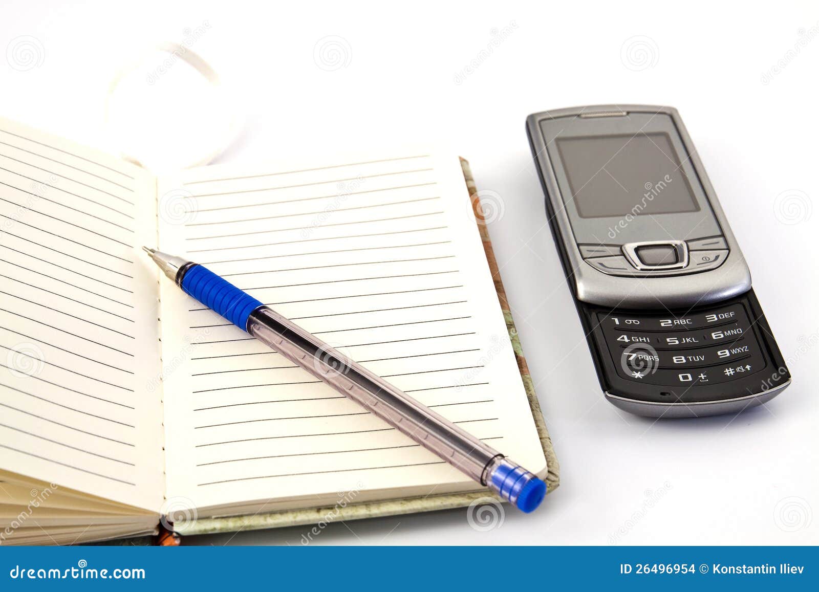 Pen and pocket notebook stock photo. Image of binder - 26496954