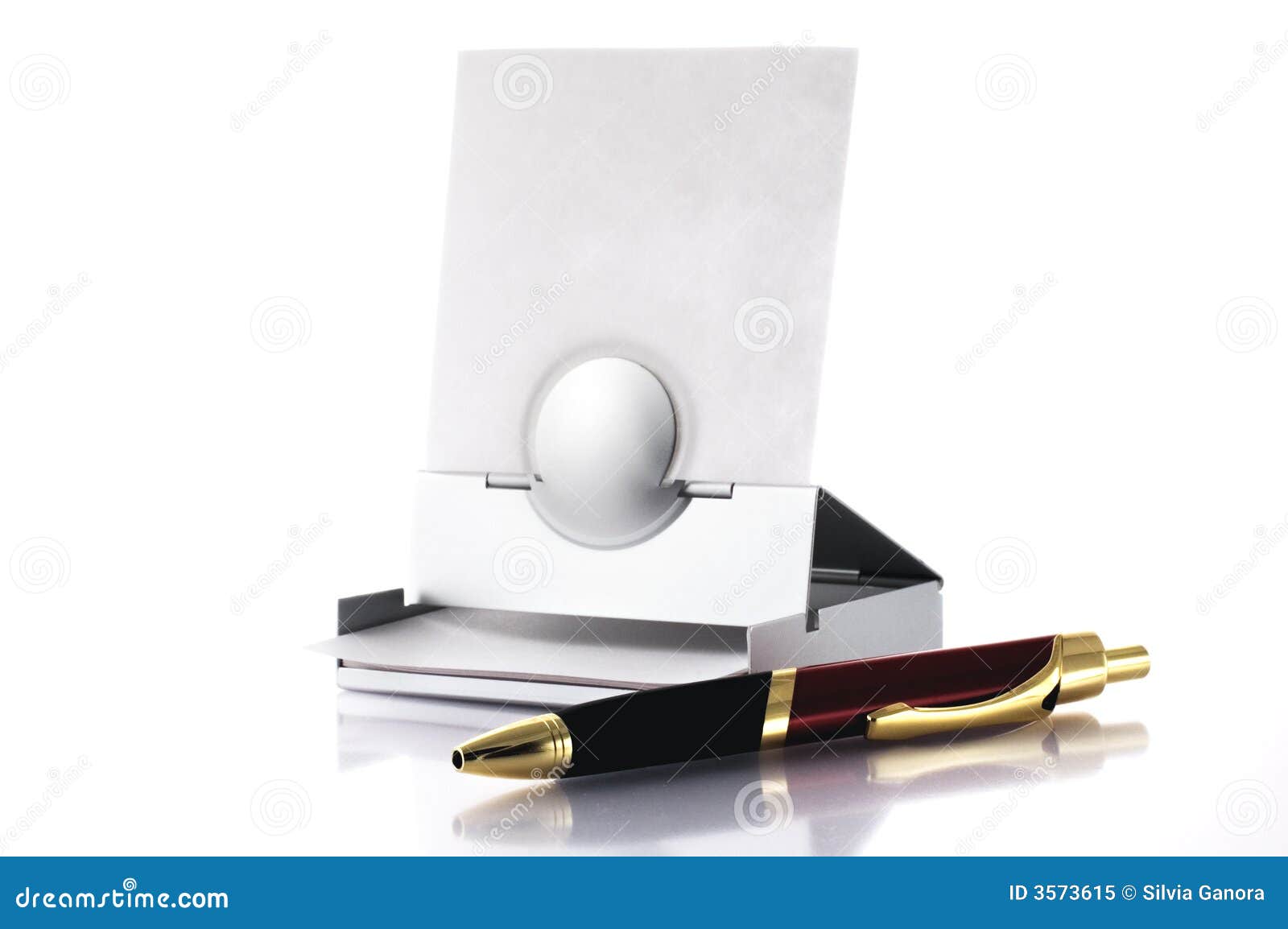 Pen and post-it holder stock image. Image of writing, list - 3573615