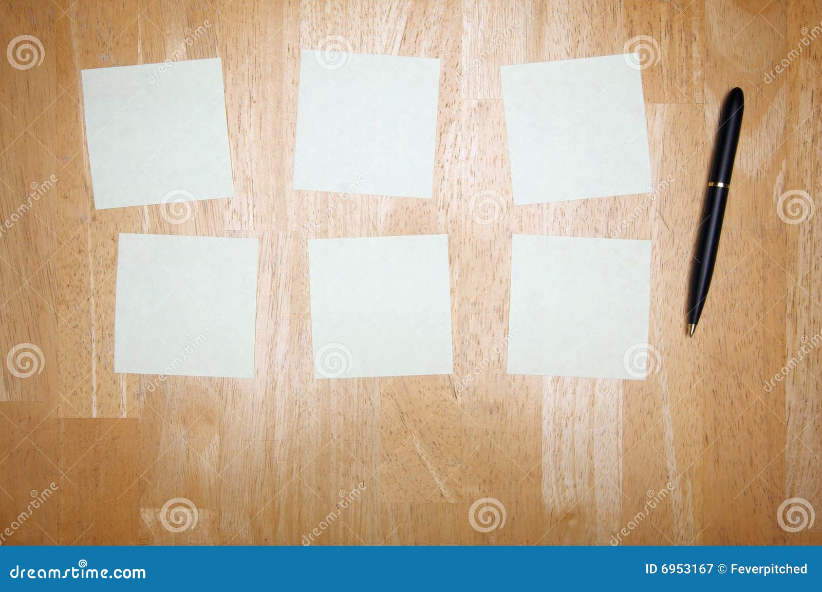 Pen and Post it Notes Pad stock image. Image of importance - 6953167