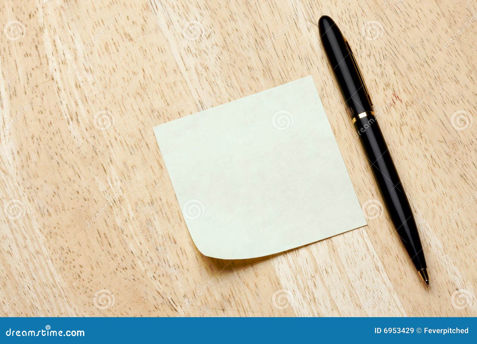 Pen and Post it Notes Pad stock image. Image of advertisement - 6953429