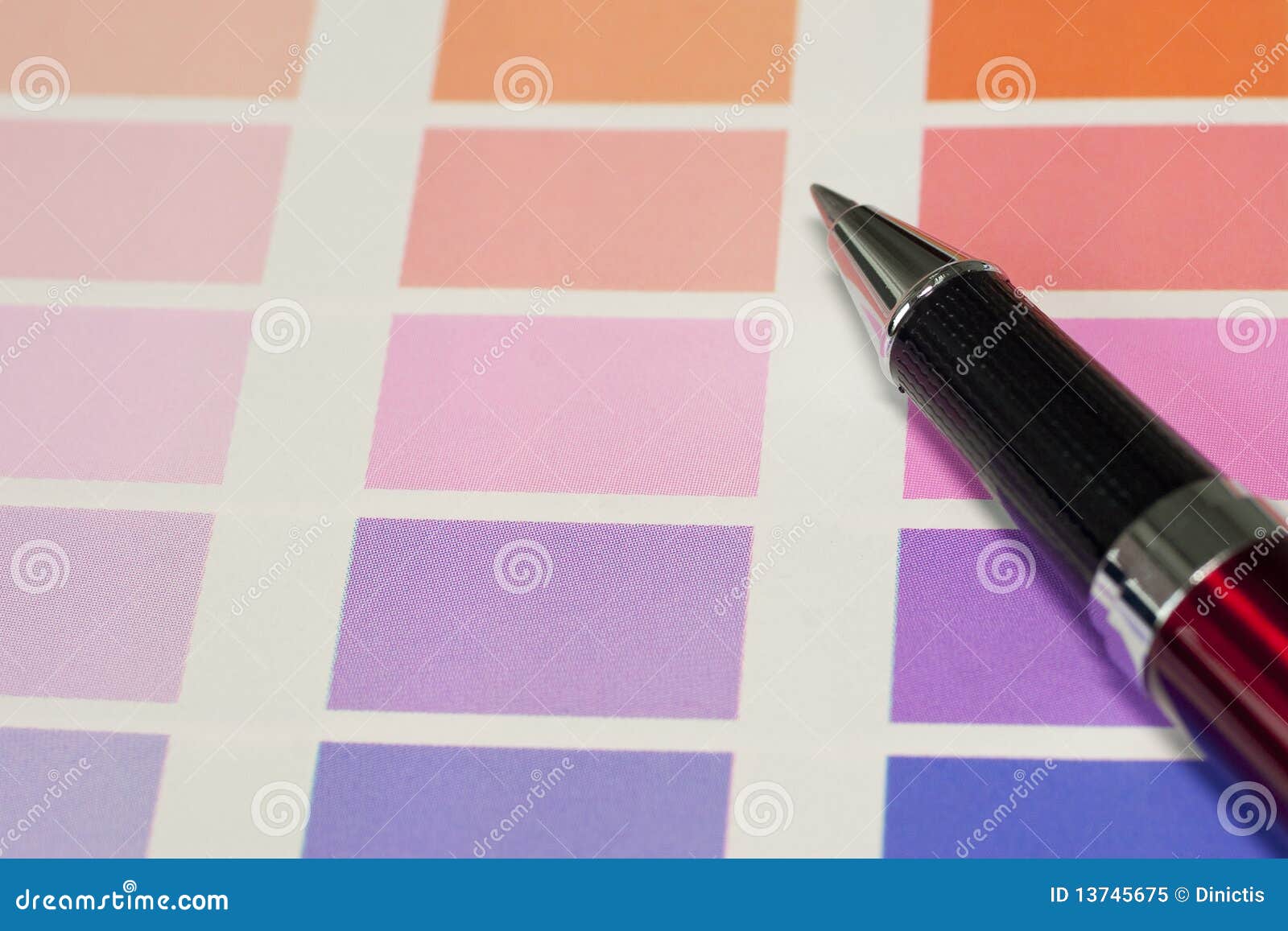 A Pen and Process Color Chart Stock Image - Image of innovate, business ...