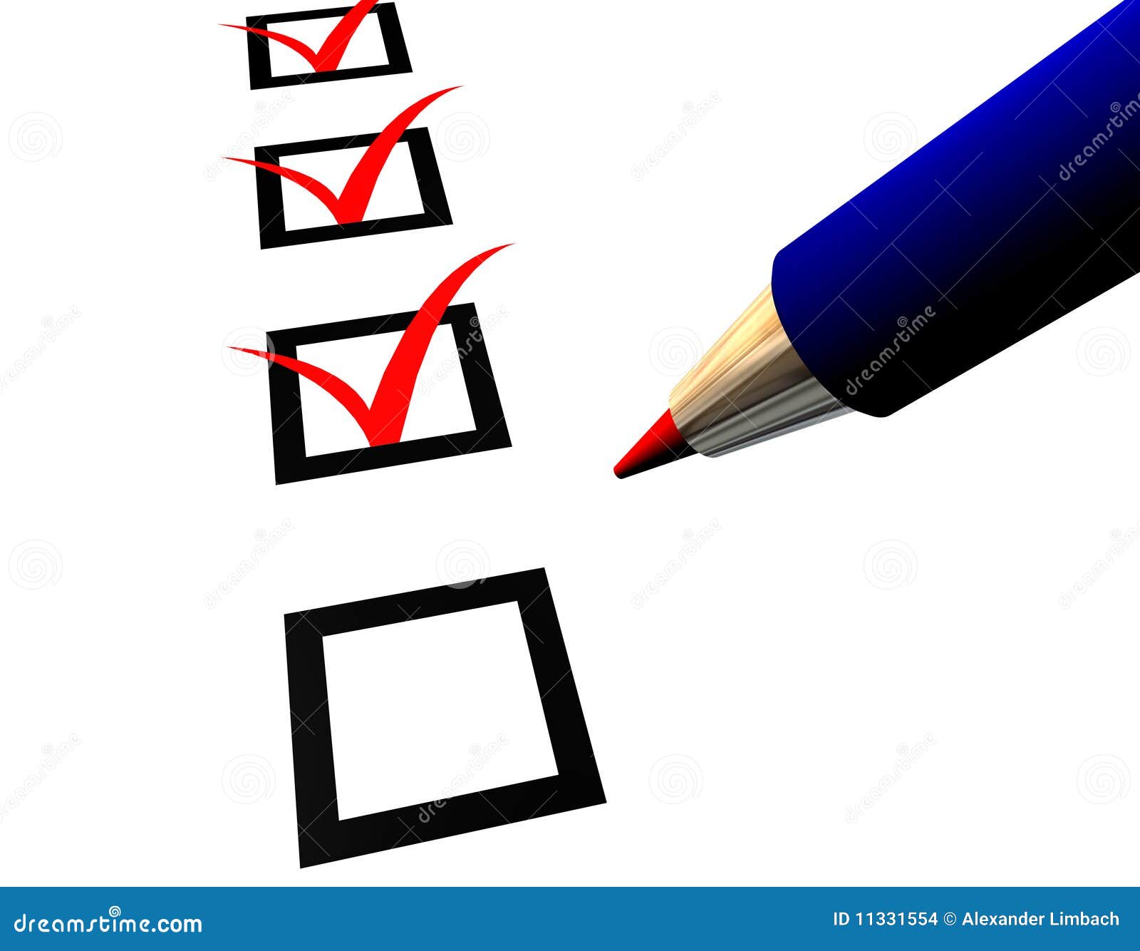 Pen and Questionnaire stock illustration. Illustration of office - 11331554