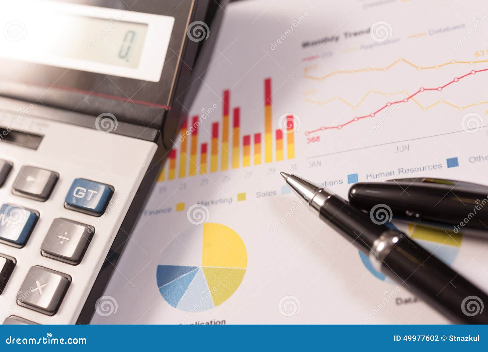 Pen and report paper stock photo. Image of businessman - 49977602