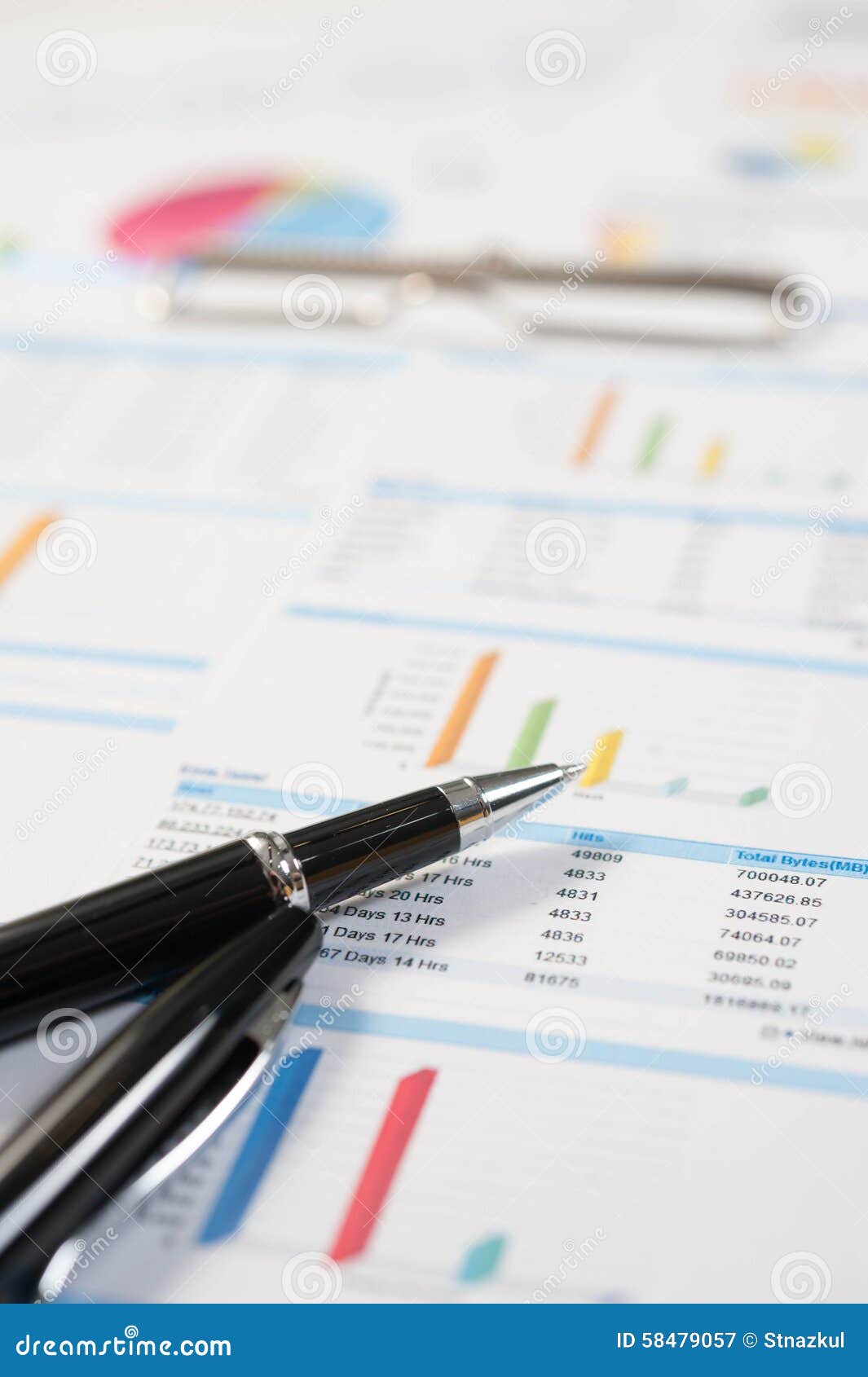 Pen and Report Paper, Business Conceptual Stock Image - Image of ...
