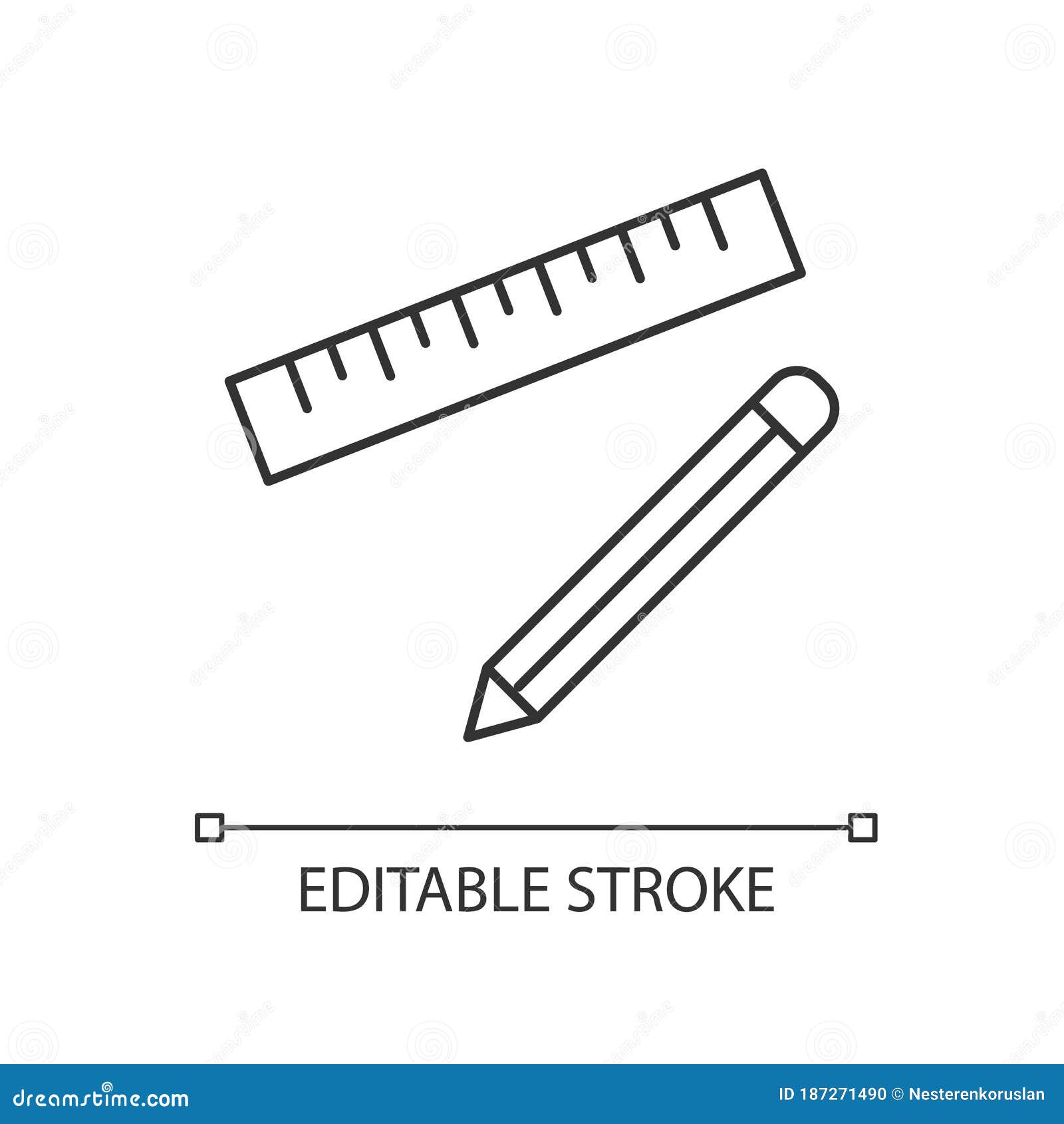 Pen and Ruler Pixel Perfect Linear Icon Stock Vector - Illustration of ... Pen and Ruler Pixel Perfect Linear Icon Stock Vector - Illustration of ...