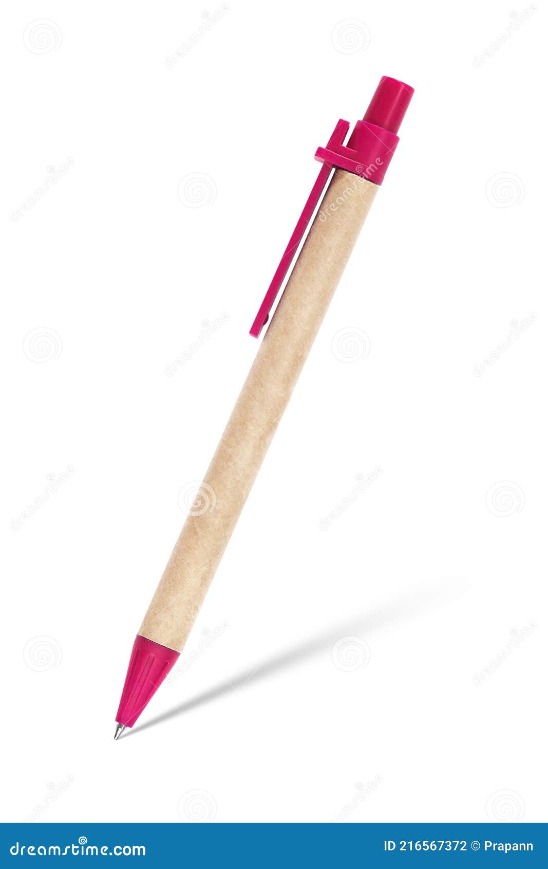 Pen with Shadow Isolated on White Background Stock Photo - Image of ...