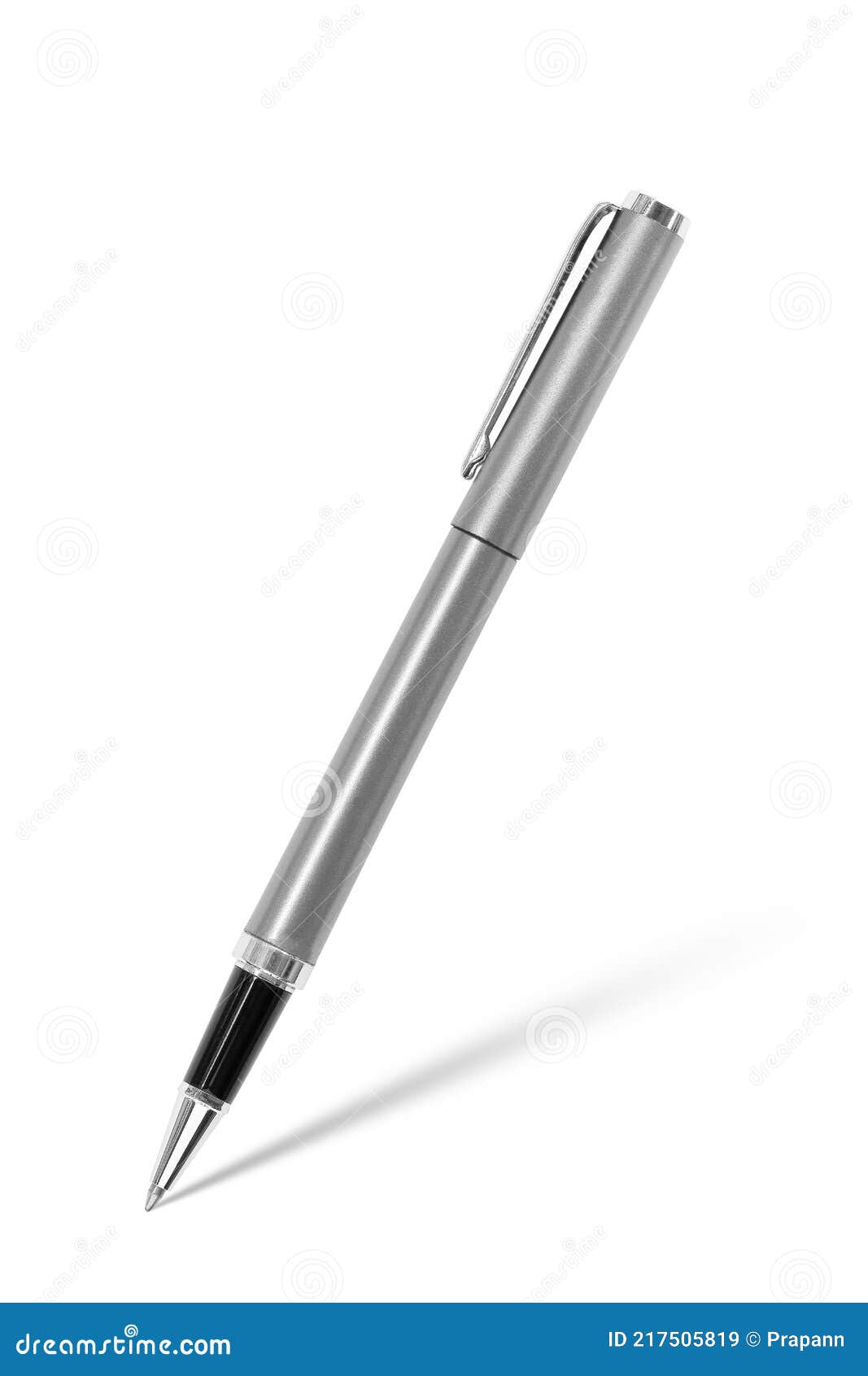 Pen with Shadow Isolated on White Background Stock Image - Image of ...