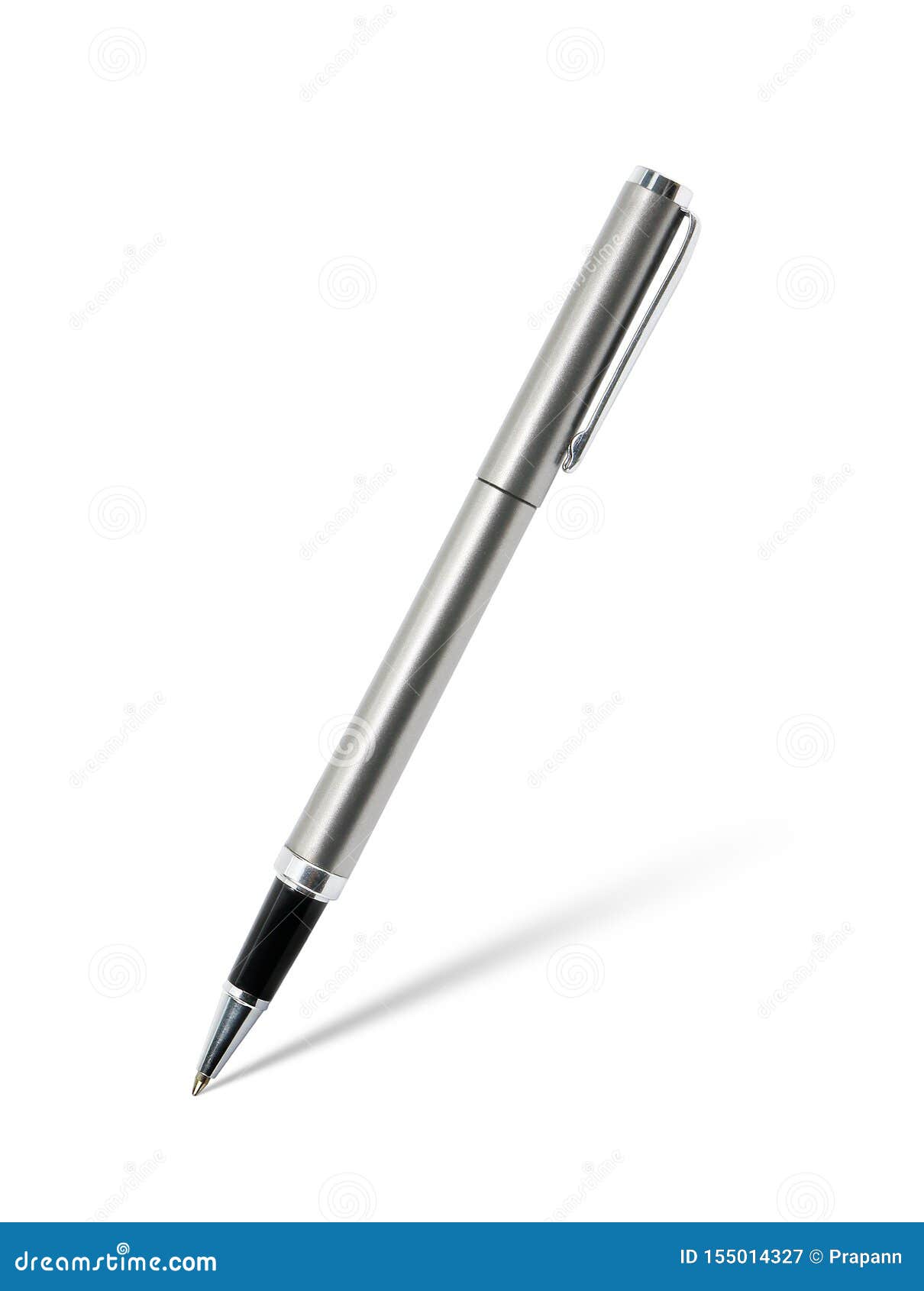 The Pen with Shadow on White Background Stock Image - Image of pencil ...