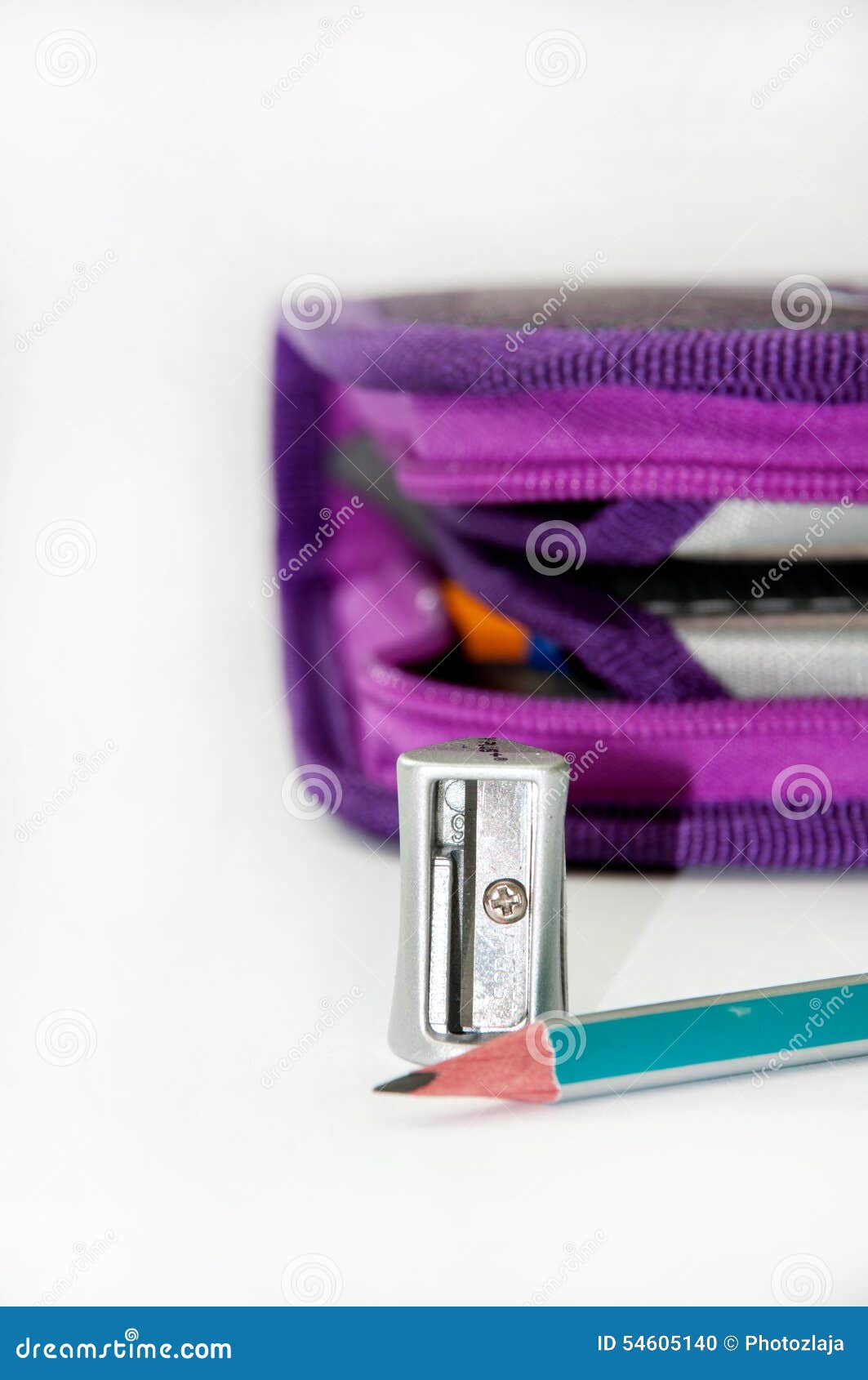 PEN SHARPENER with WOODEN PENCILS and PENCIL BOX Stock Photo - Image of ...