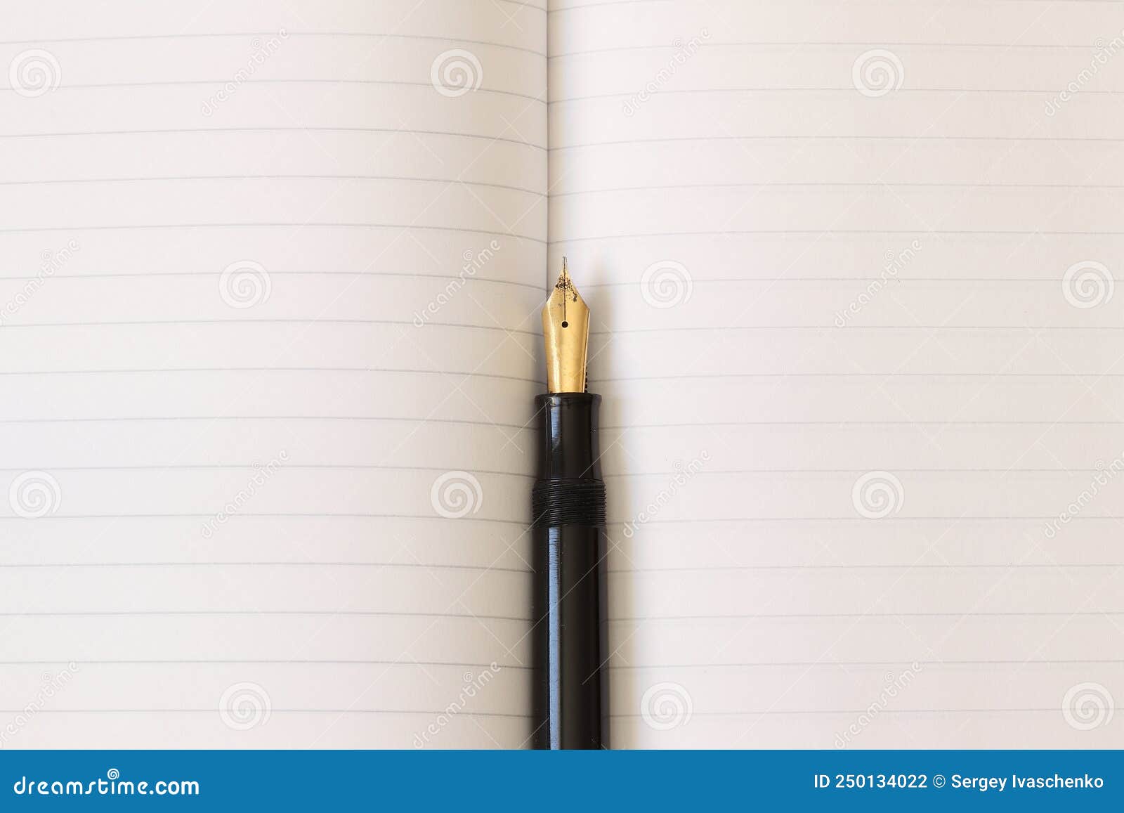 The Pen is on a Sheet of Paper. Stock Photo - Image of page, spiral ...