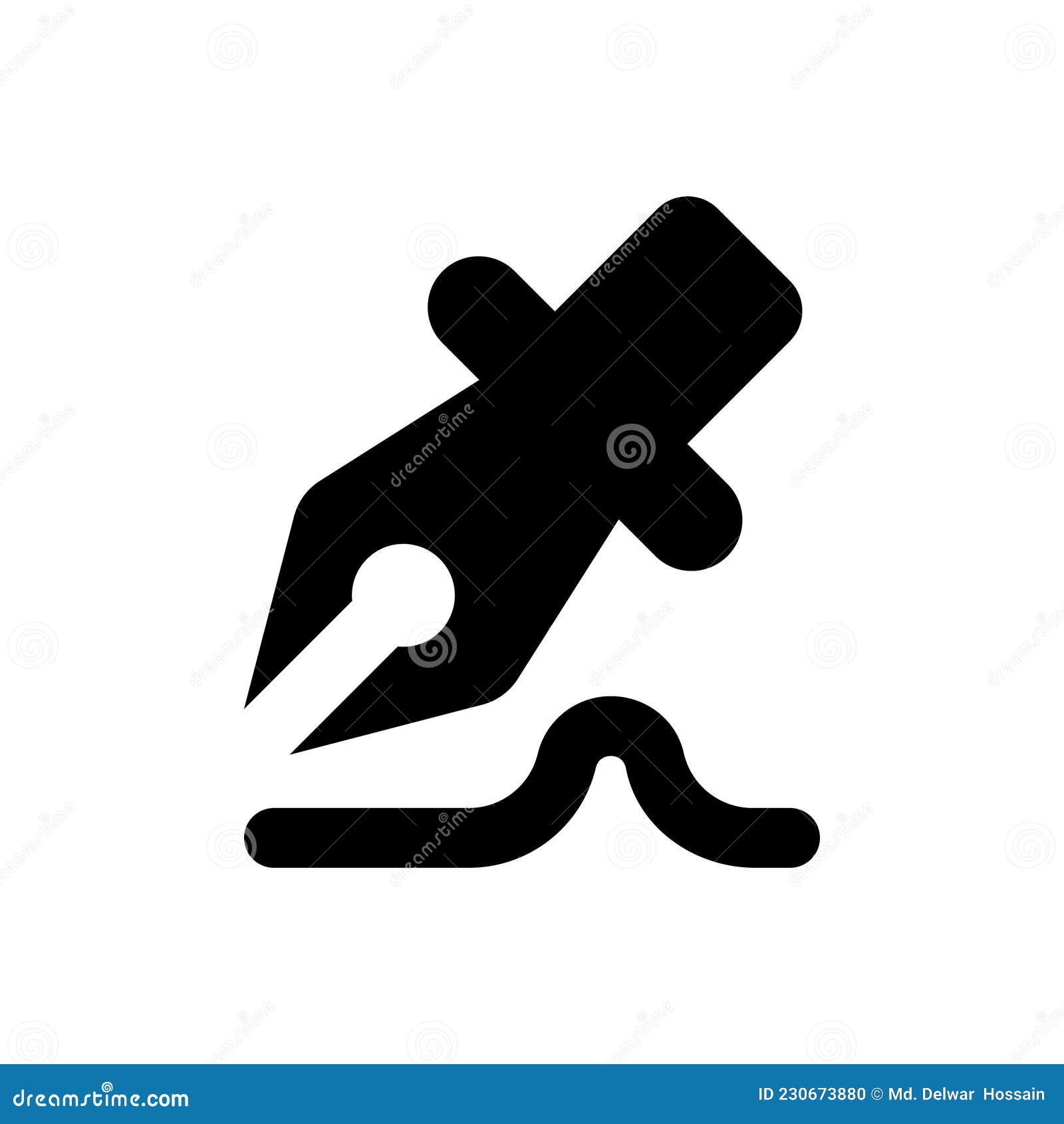 Pen sign icon stock vector. Illustration of sign, write - 230673880