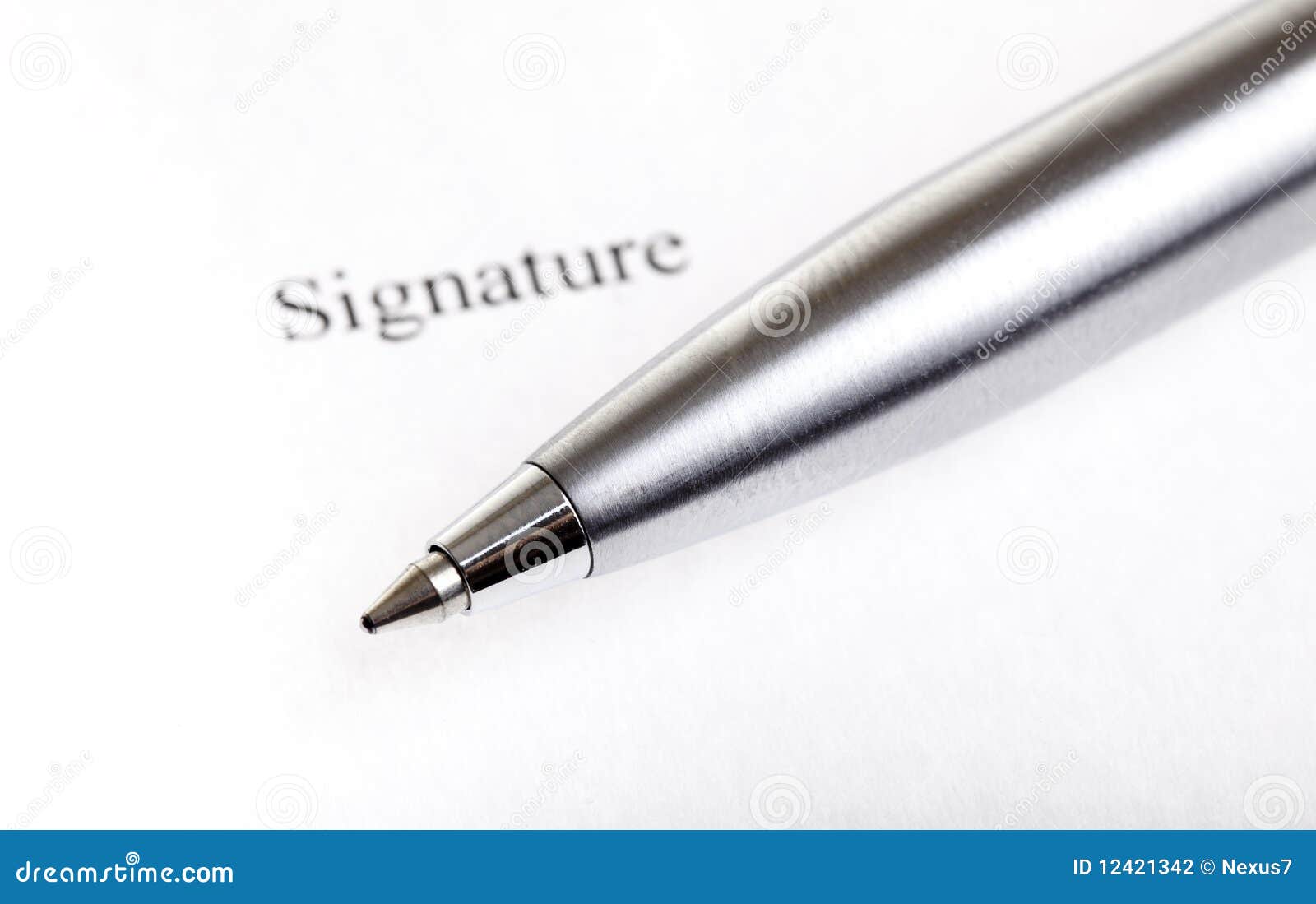 Pen and the Signature stock photo. Image of legal, business - 12421342