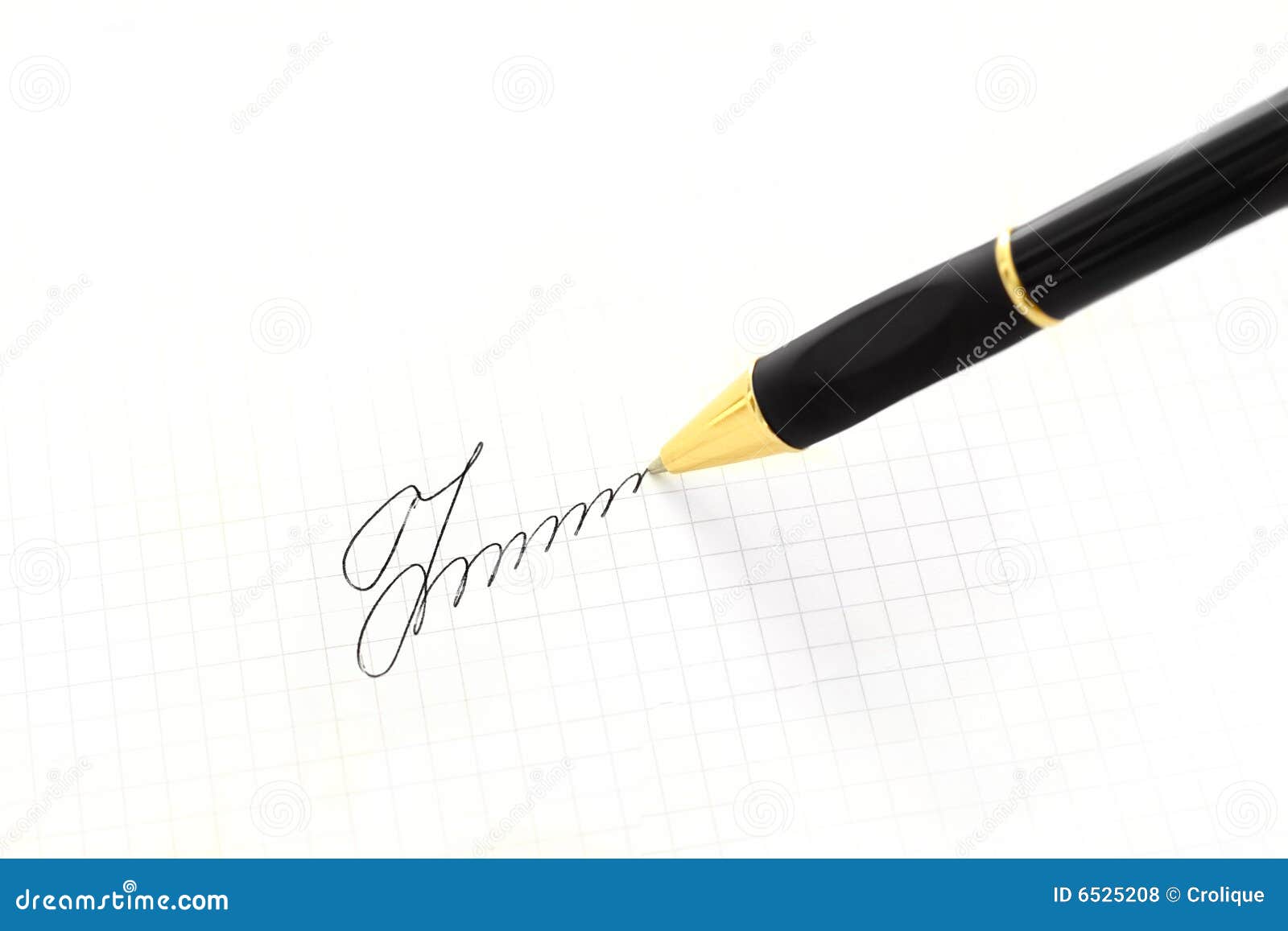 Pen And Signature Royalty Free Stock Photos - Image: 6525208
