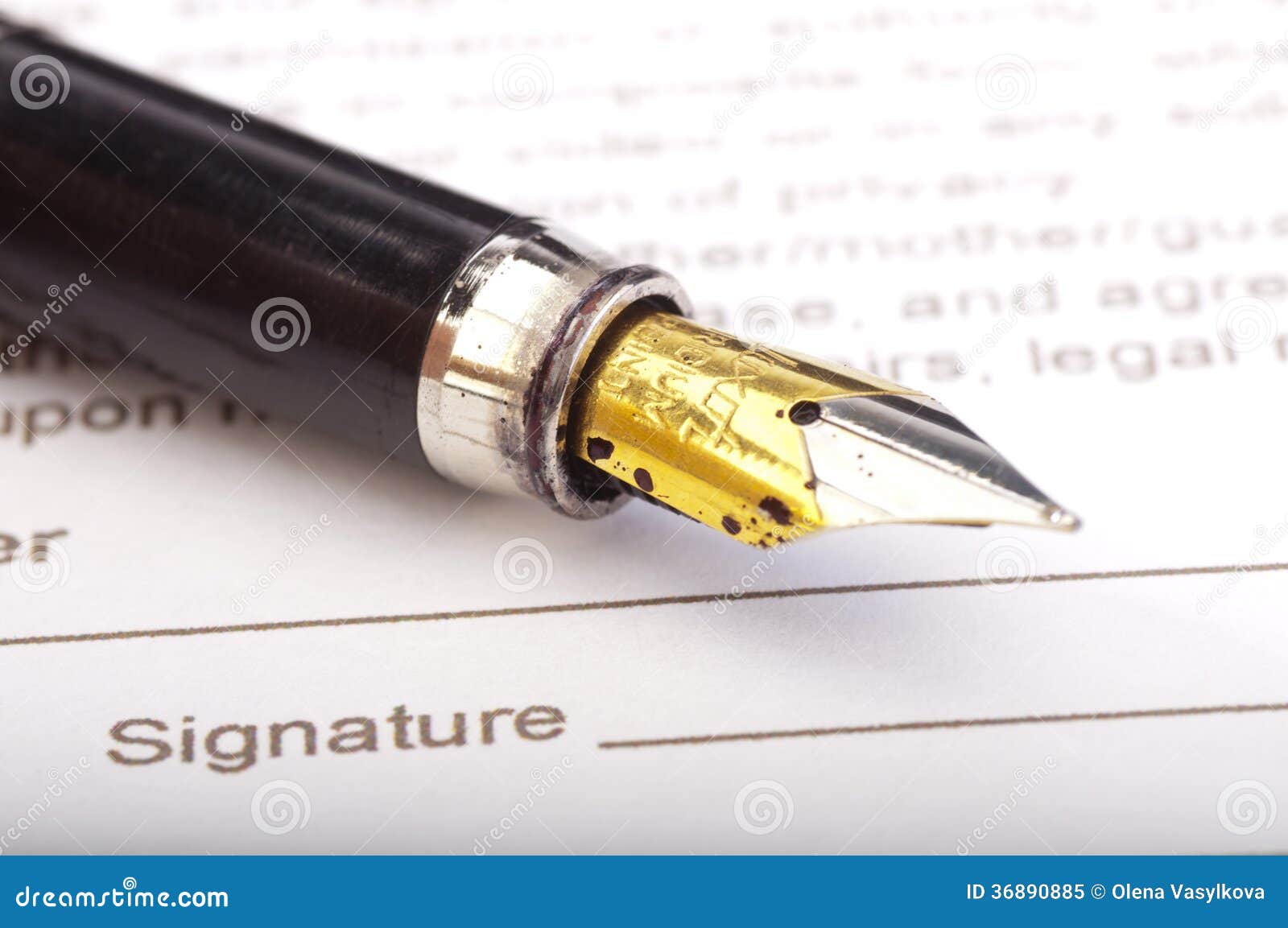 Pen and signature stock image. Image of subscribing, mortgage - 36890885