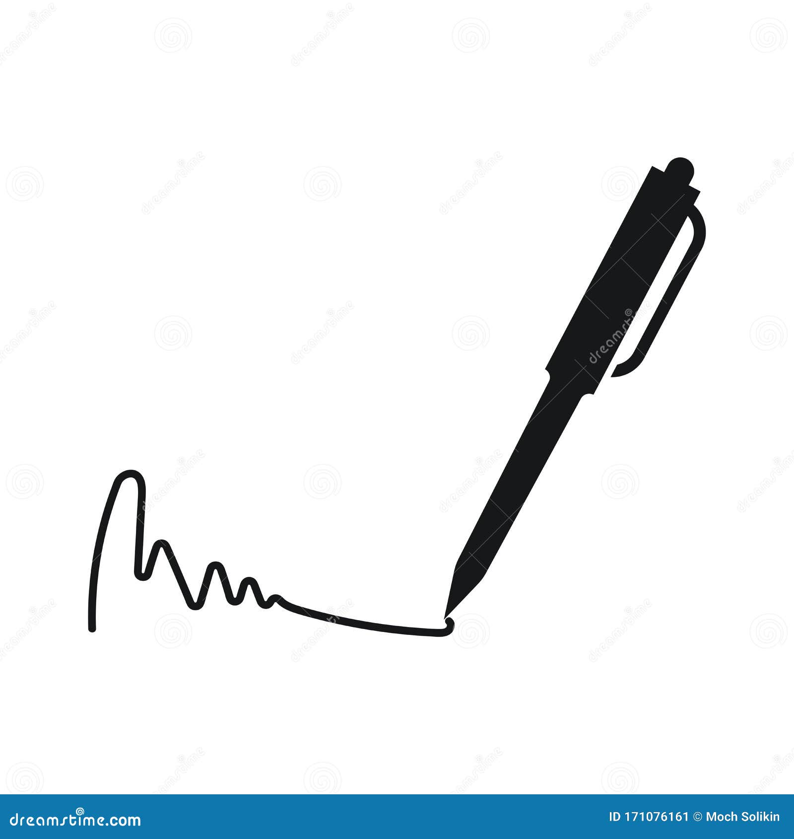 Pen Signature Icon for Apps and Websites Stock Vector - Illustration of ...