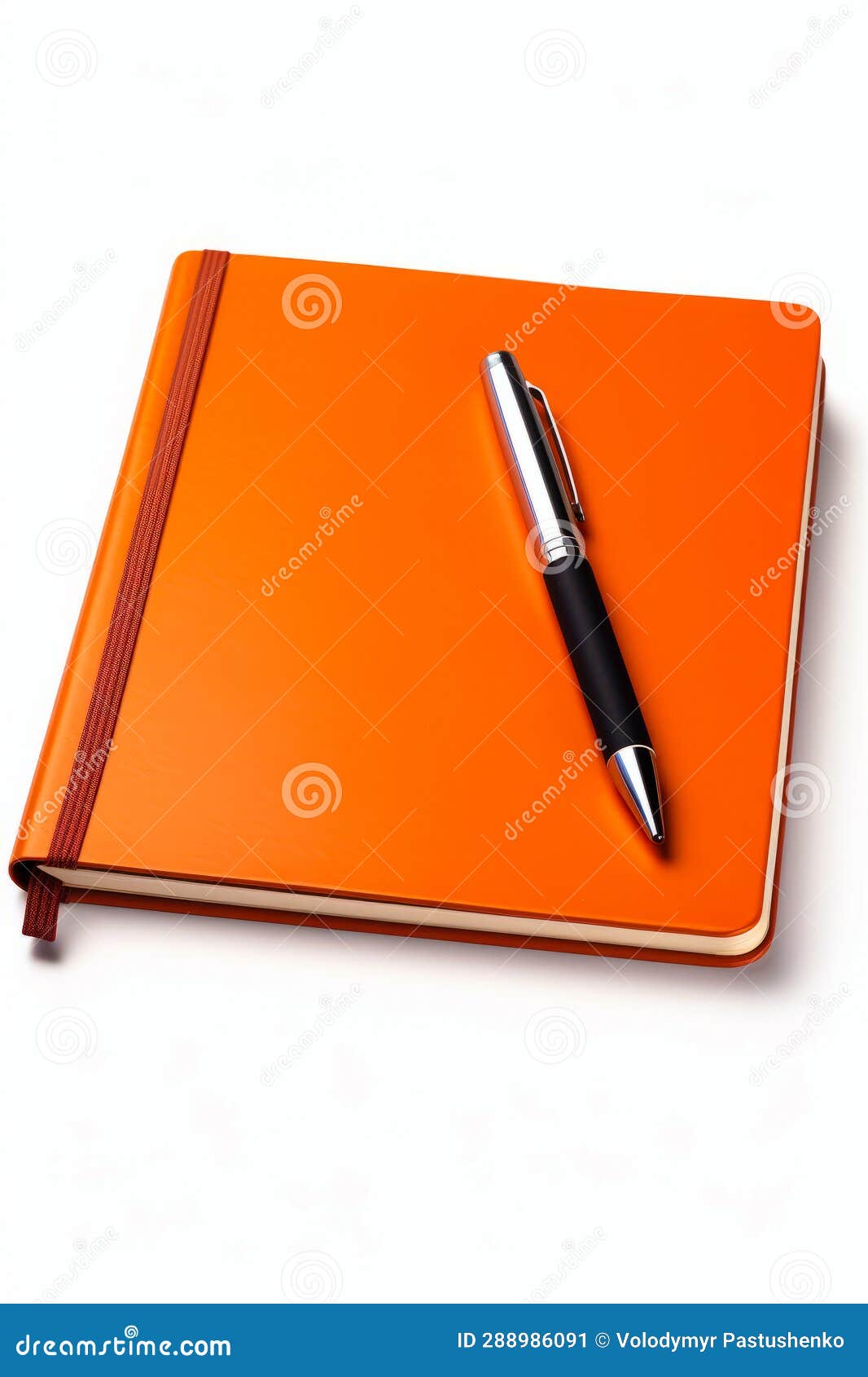 Pen is Sitting on Top of Notebook on White Surface. Generative AI Stock ...
