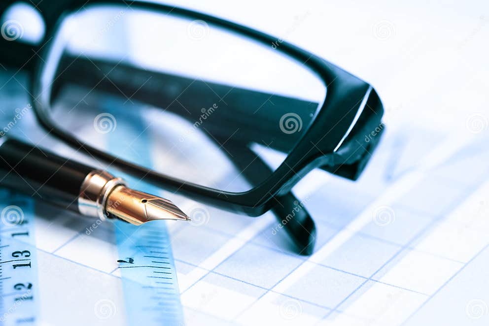 Pen and Spectacles stock photo. Image of backgrounds - 29296628