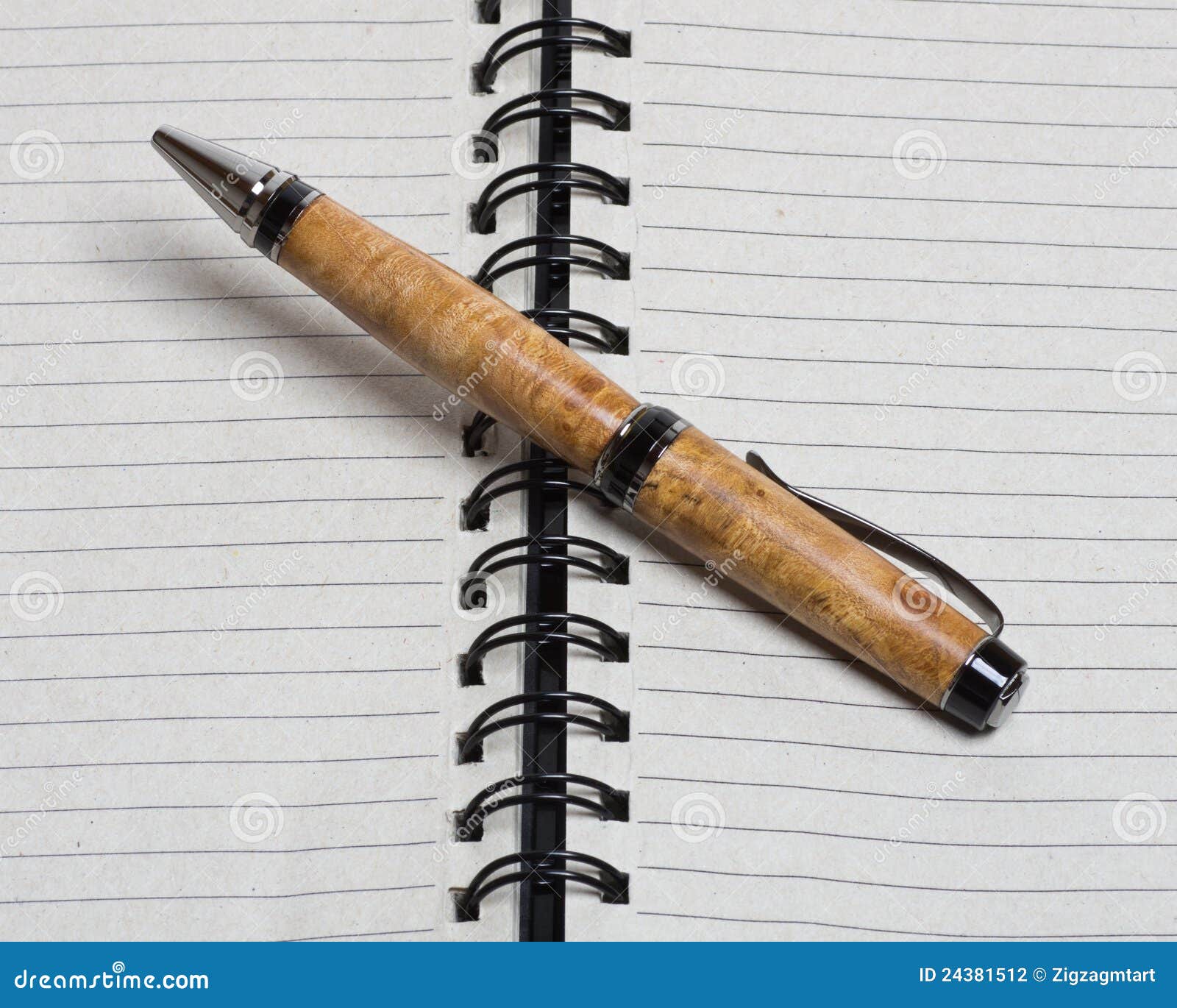 Pen and spiral notebook stock photo. Image of ballpoint - 24381512