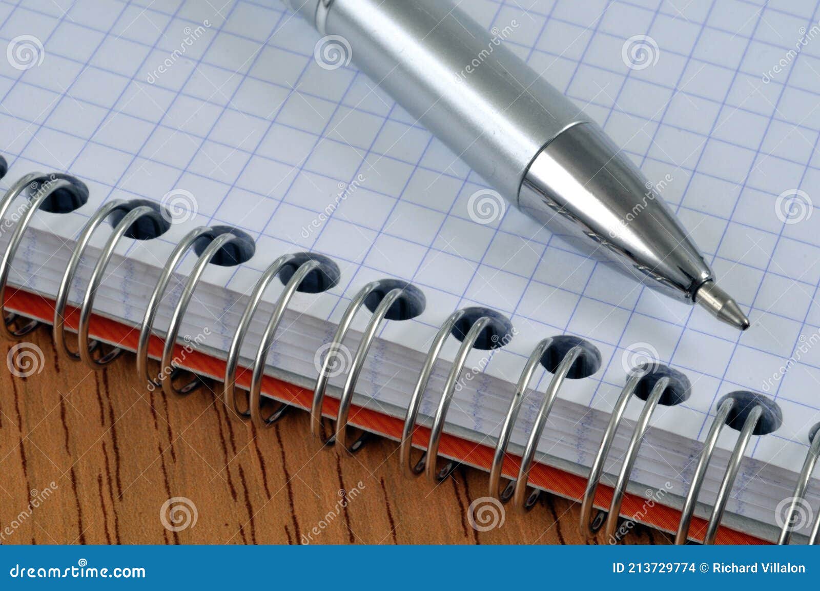 Pen on a Spiral Notebook Close-up Stock Photo - Image of spirals ...