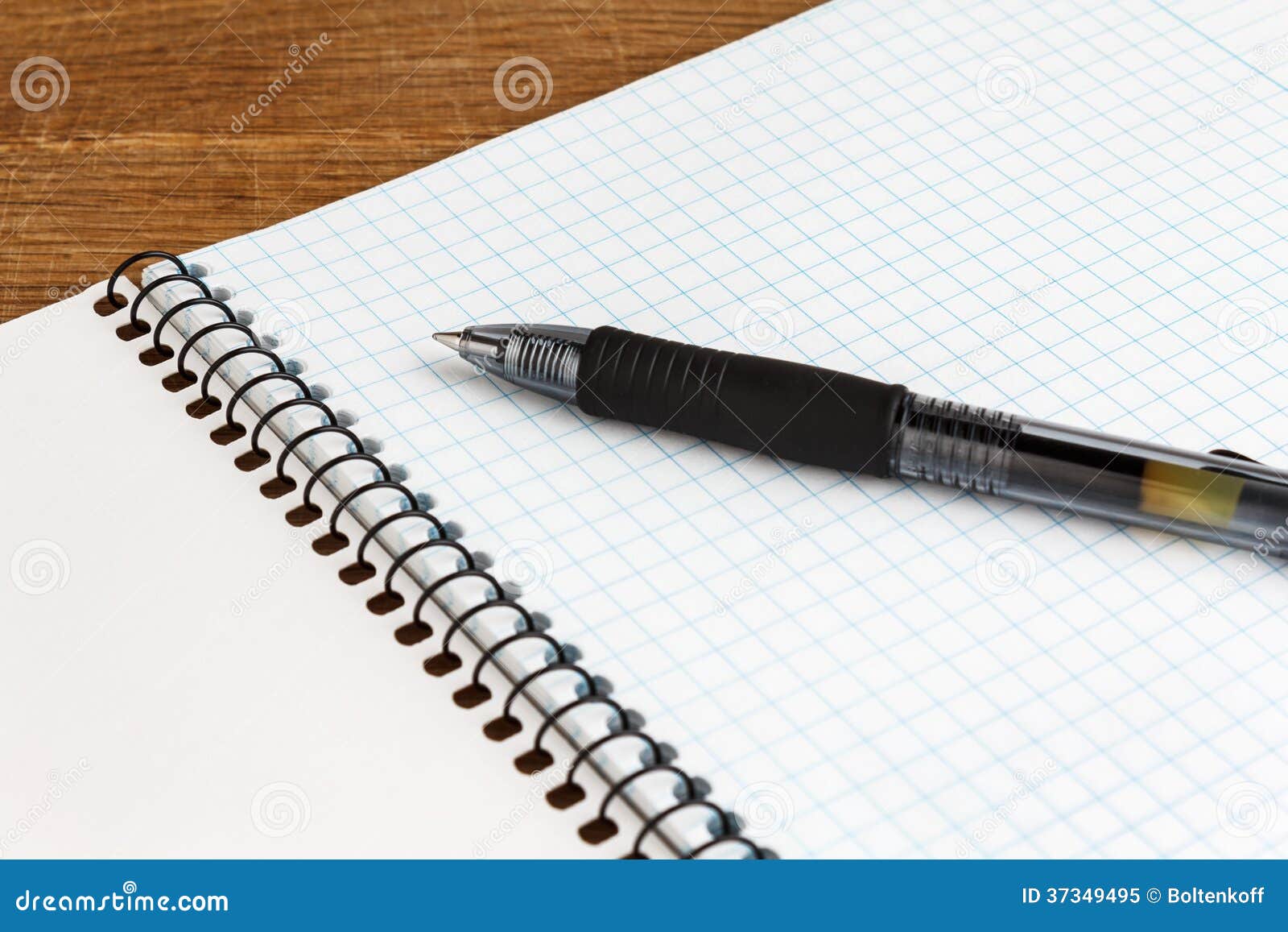 Pen and spiral notebook stock image. Image of organizer - 37349495
