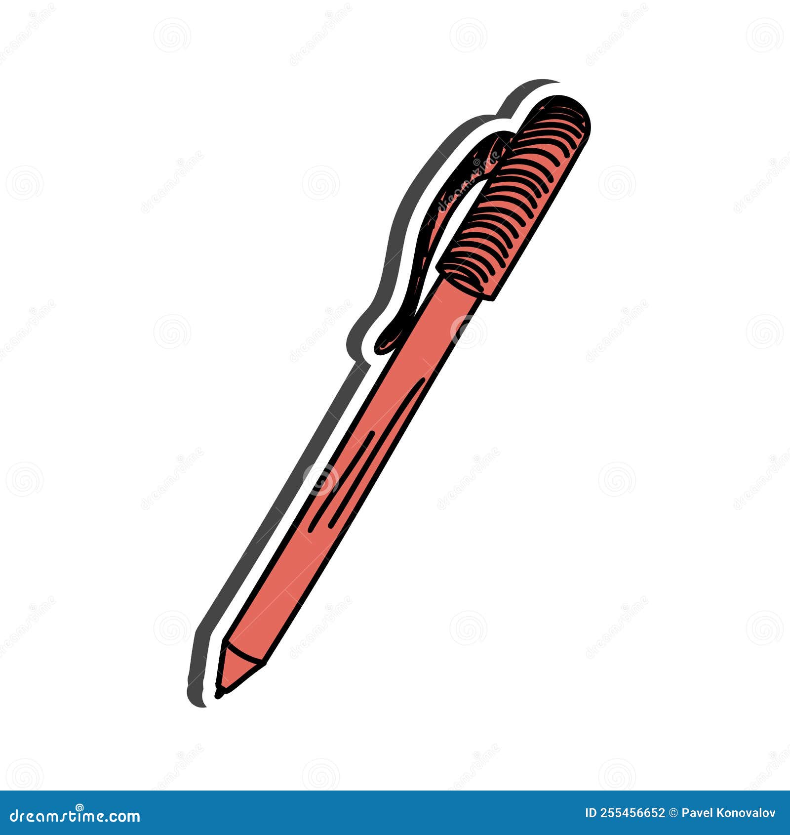 Pen Sticker stock vector. Illustration of business, element - 255456652