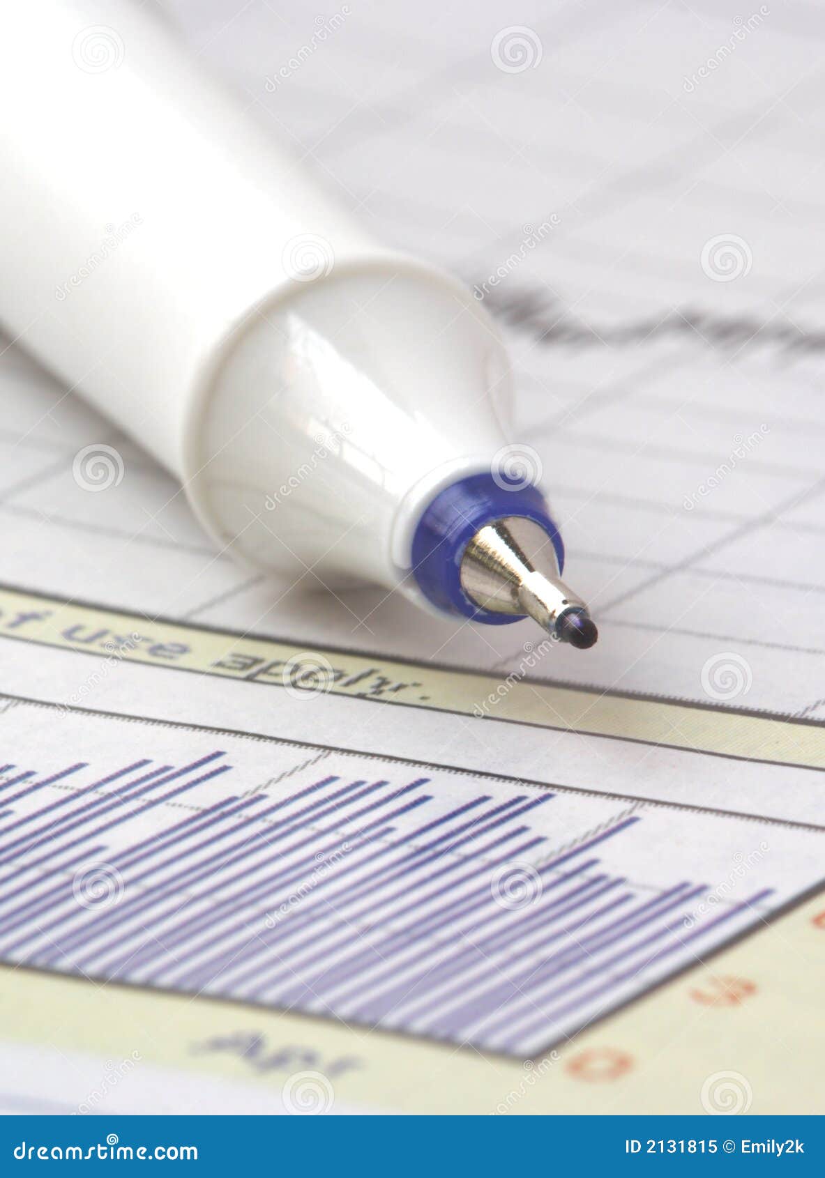Pen on Stock Chart on Mar 07 Stock Image - Image of figure, paper: 2131815